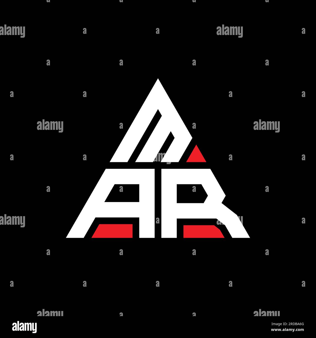 MAR triangle letter logo design with triangle shape. MAR triangle logo ...