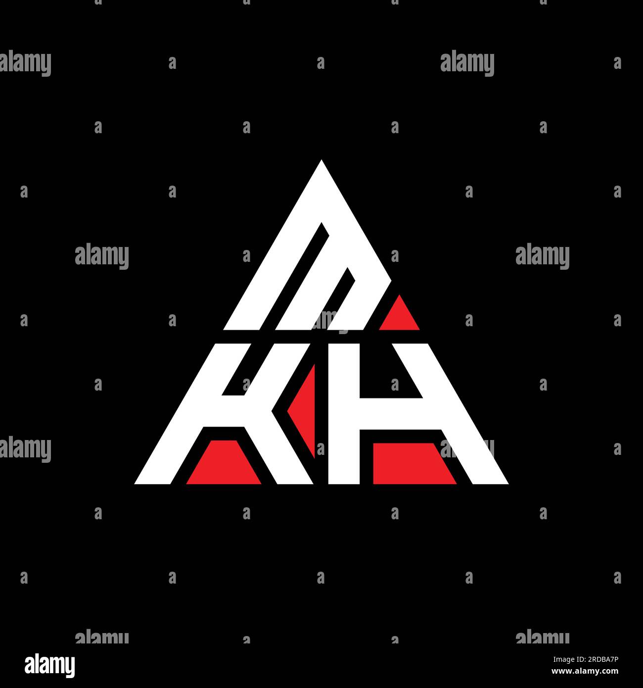 MKH triangle letter logo design with triangle shape. MKH triangle logo ...