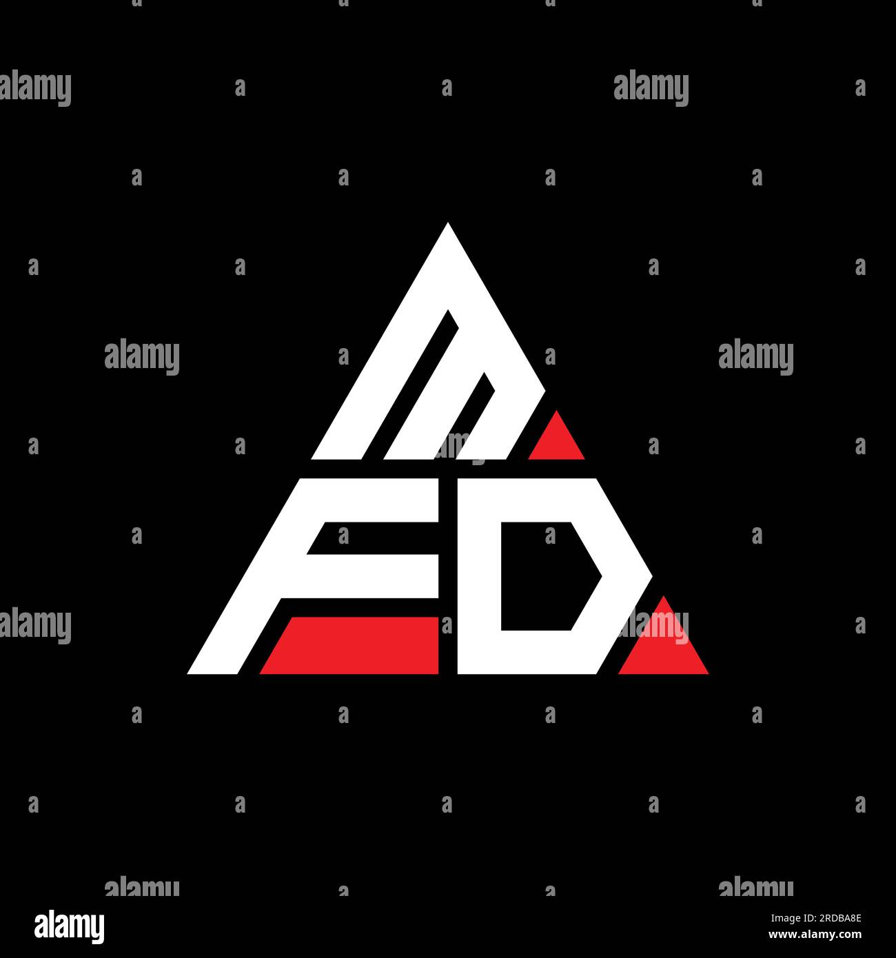 MFD triangle letter logo design with triangle shape. MFD triangle logo design monogram. MFD ...
