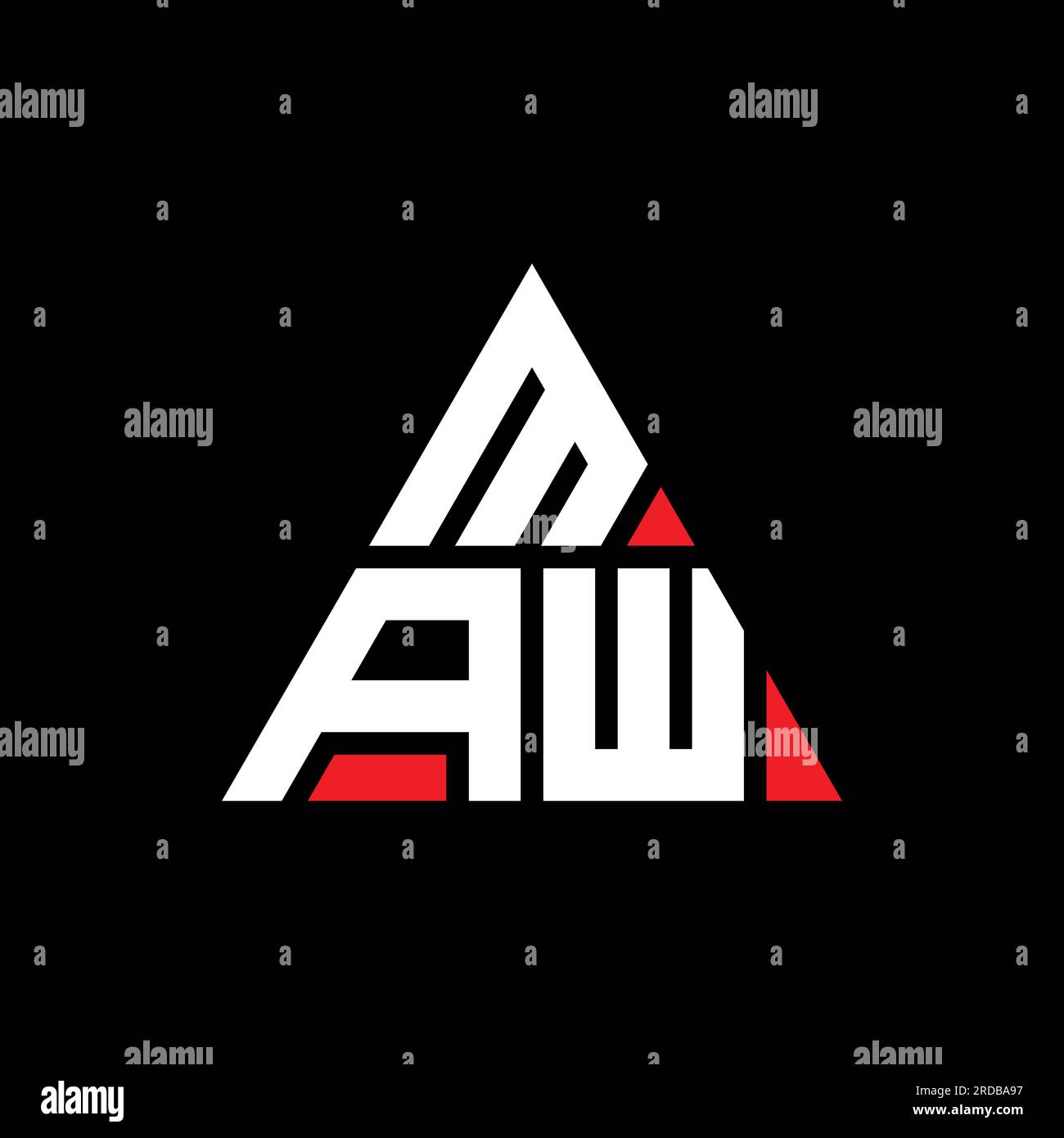 MAW triangle letter logo design with triangle shape. MAW triangle logo ...