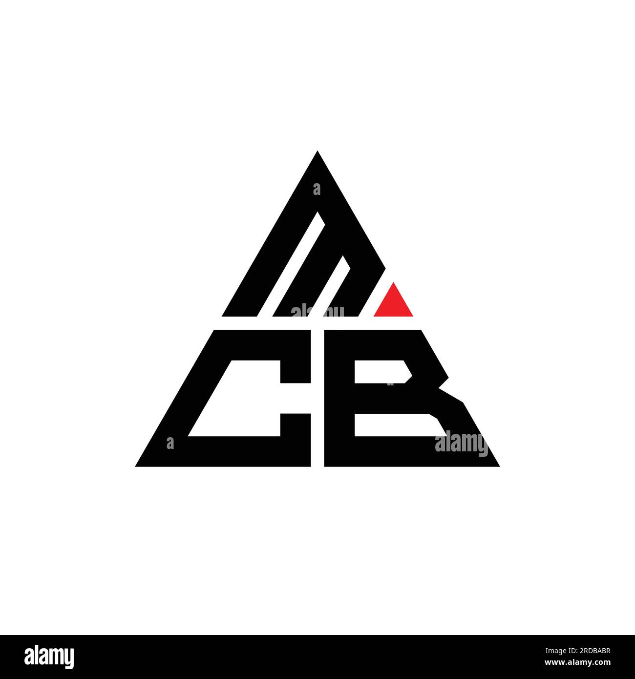 MCB triangle letter logo design with triangle shape. MCB triangle logo ...