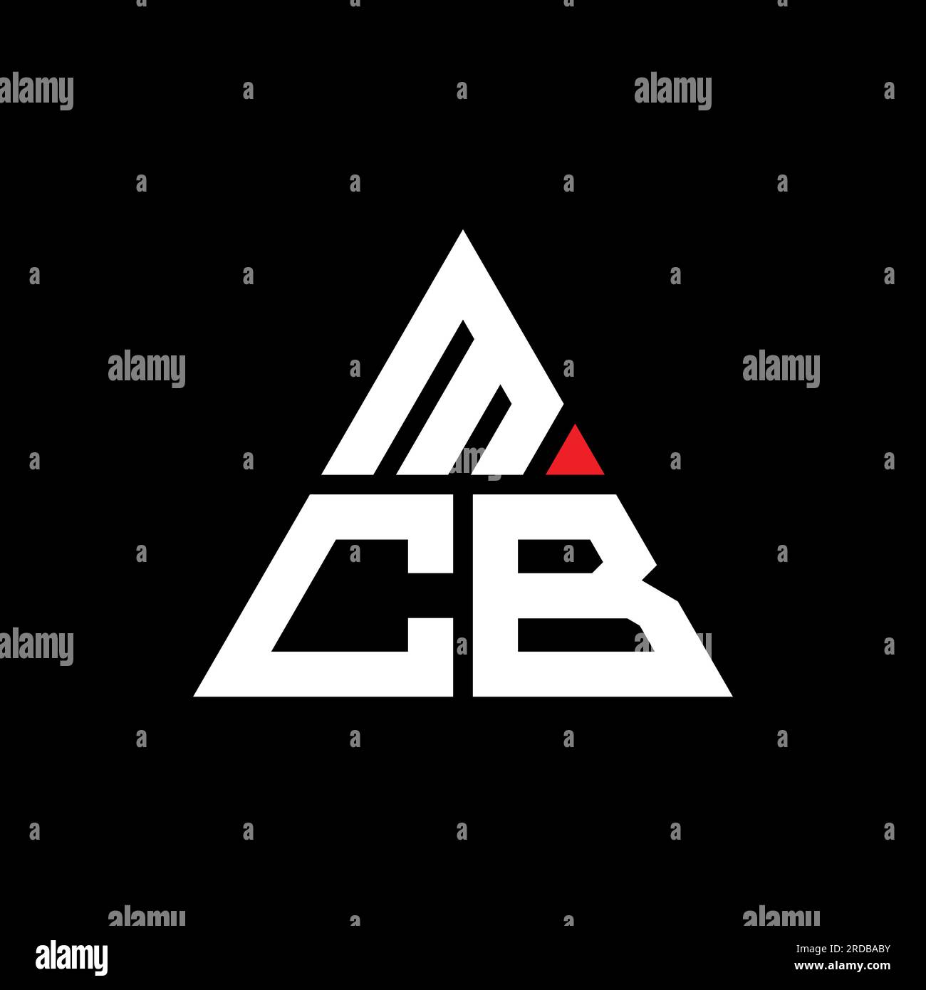 MCB triangle letter logo design with triangle shape. MCB triangle logo ...