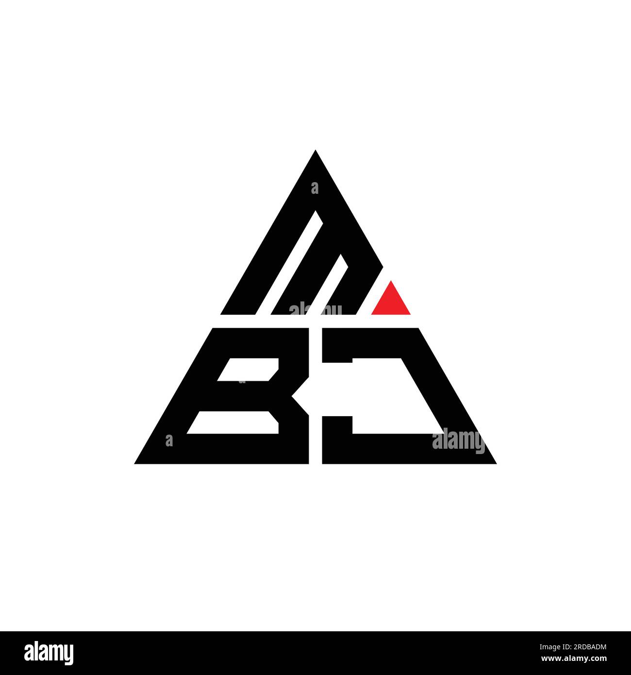 MBJ triangle letter logo design with triangle shape. MBJ triangle logo ...