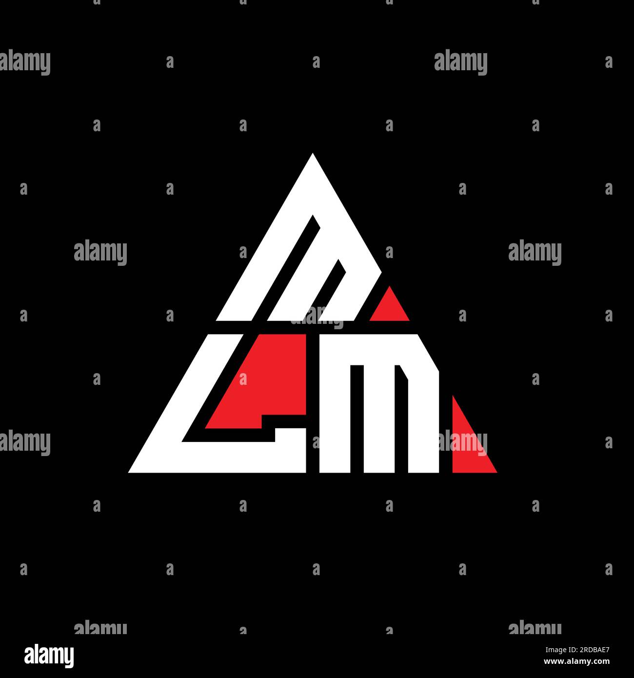 MLM triangle letter logo design with triangle shape. MLM triangle logo ...