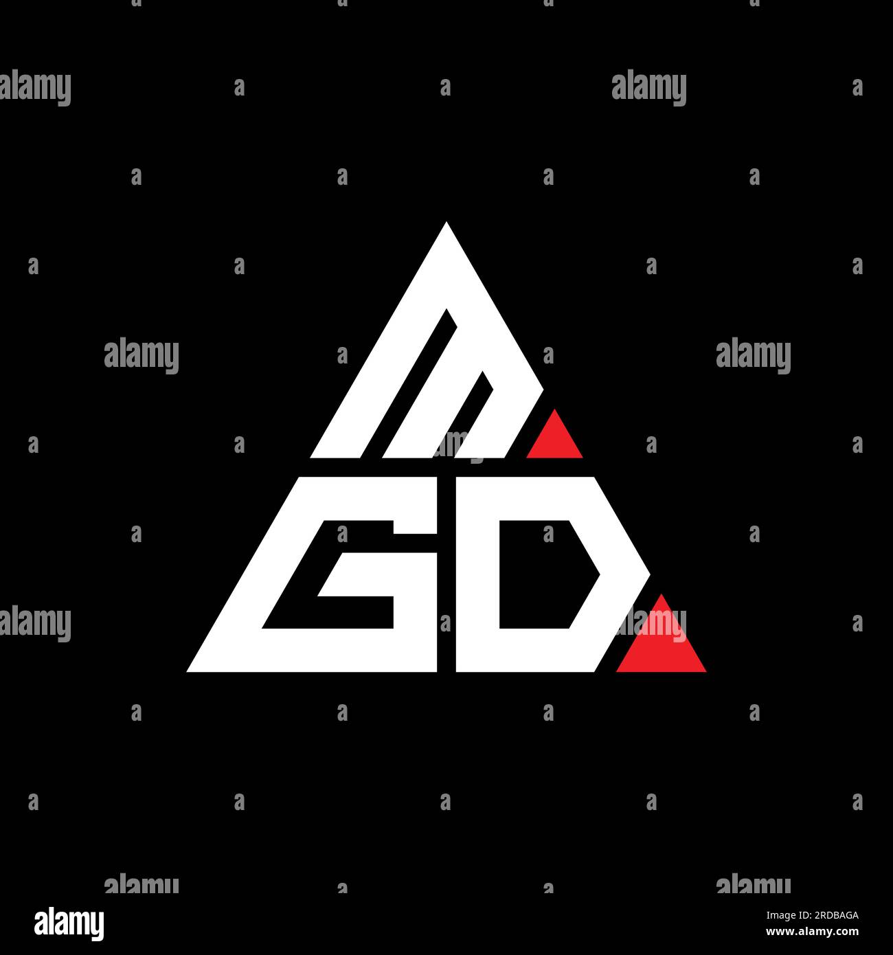 MGD triangle letter logo design with triangle shape. MGD triangle logo ...