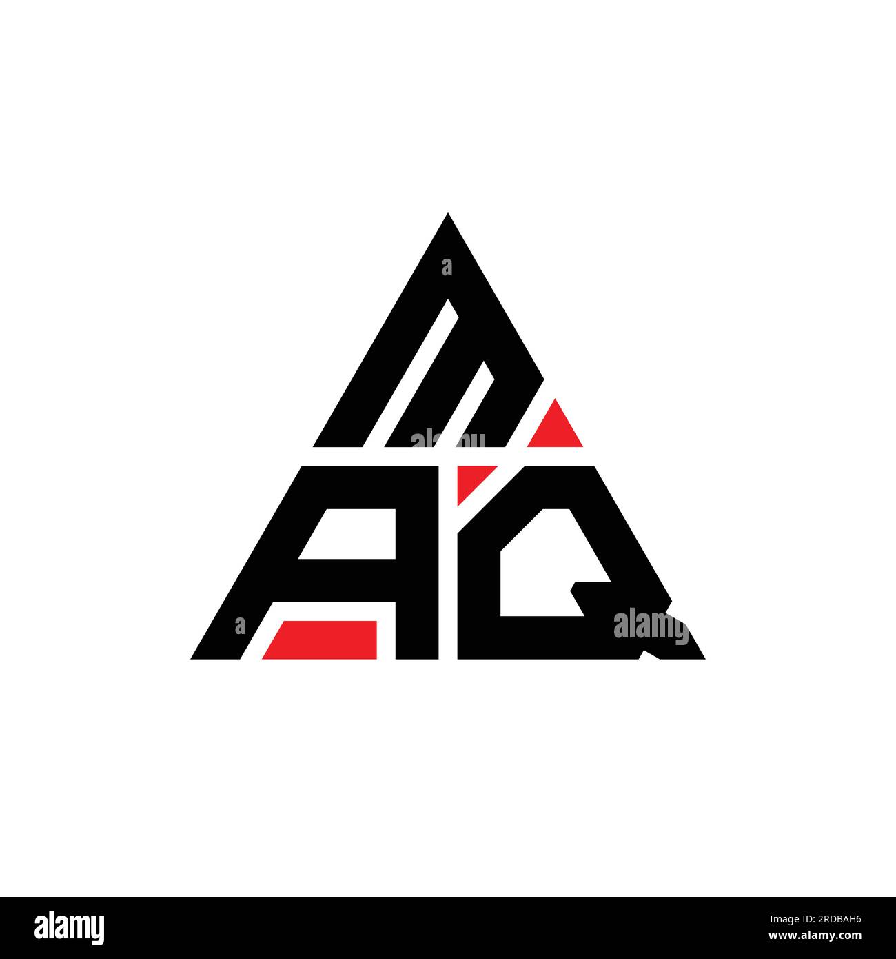 MAQ triangle letter logo design with triangle shape. MAQ triangle logo ...