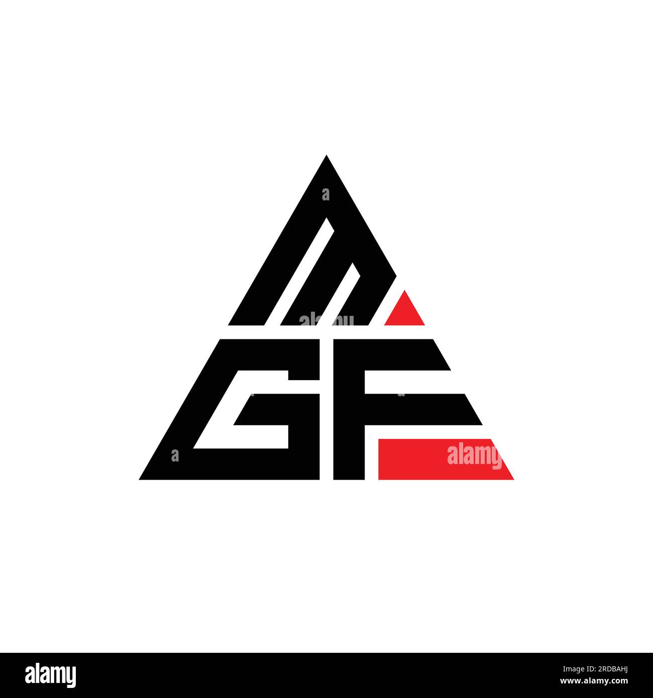 MGF triangle letter logo design with triangle shape. MGF triangle logo ...