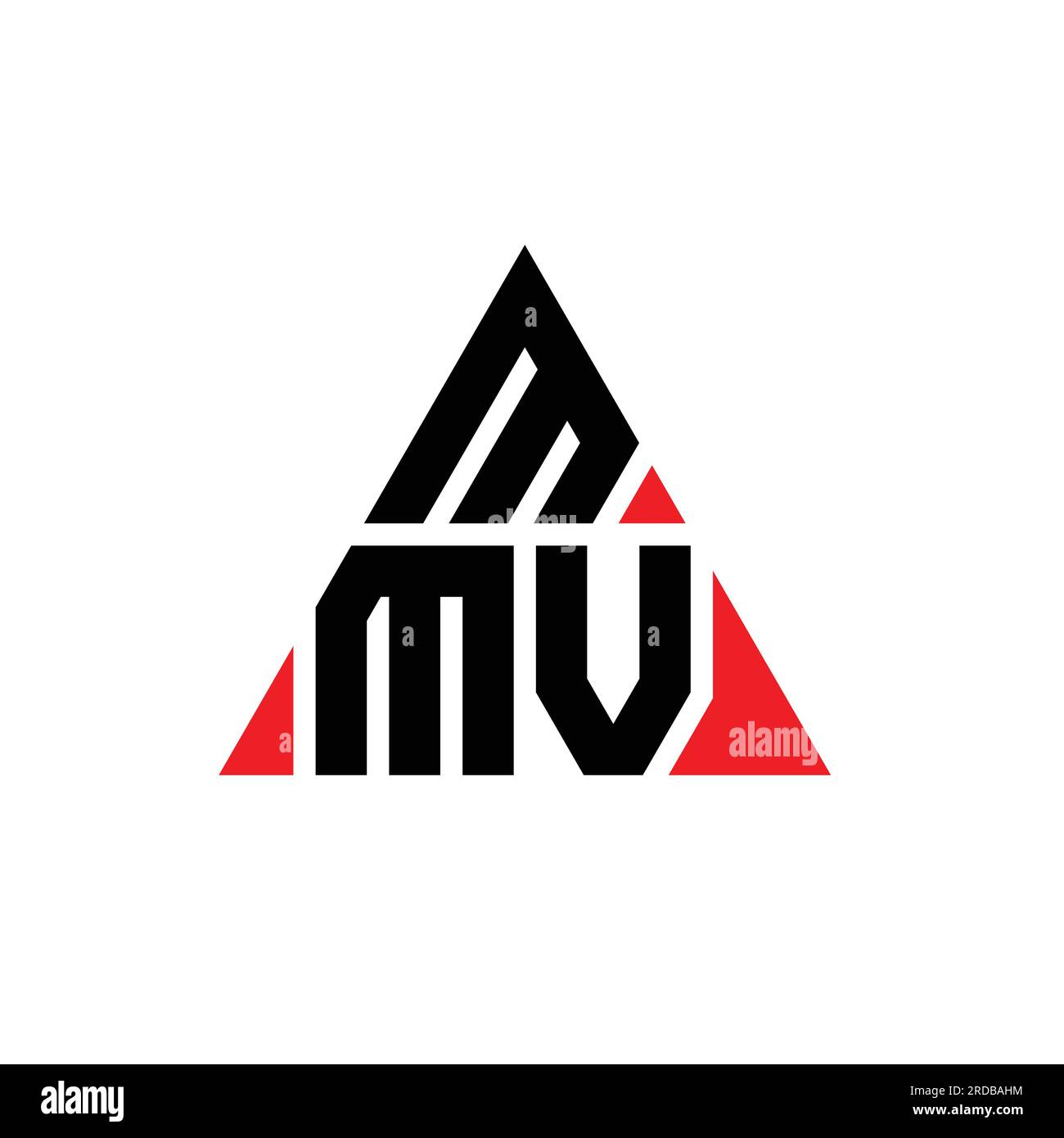 MMV triangle letter logo design with triangle shape. MMV triangle logo design monogram. MMV ...
