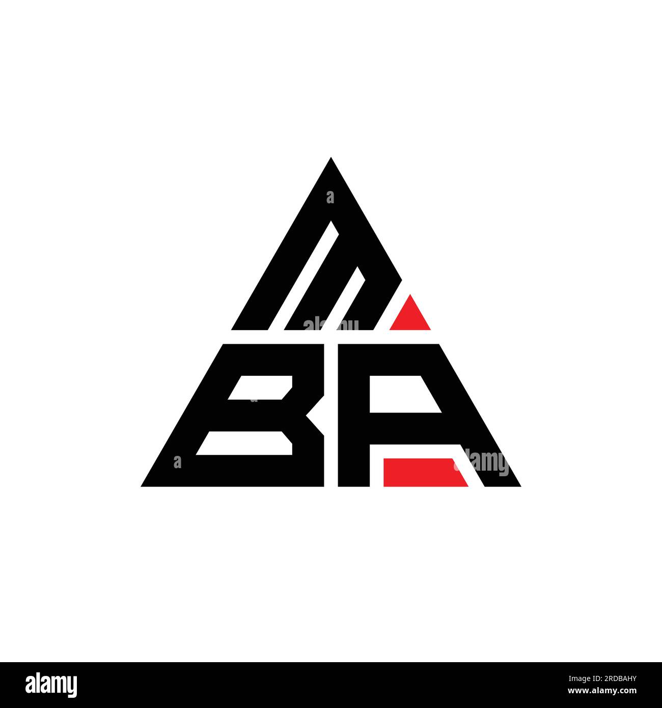 MBA triangle letter logo design with triangle shape. MBA triangle logo ...