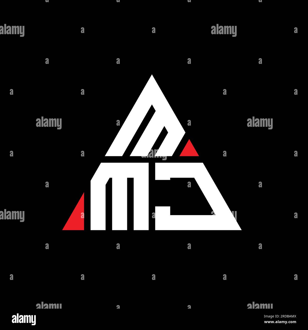 MMJ triangle letter logo design with triangle shape. MMJ triangle logo ...