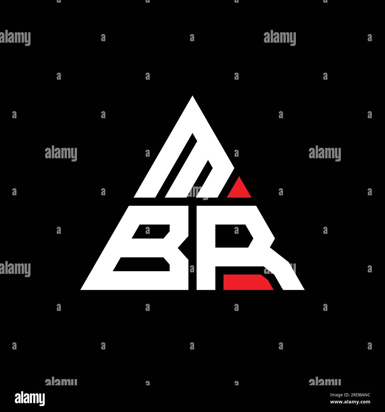 MBR triangle letter logo design with triangle shape. MBR triangle logo ...