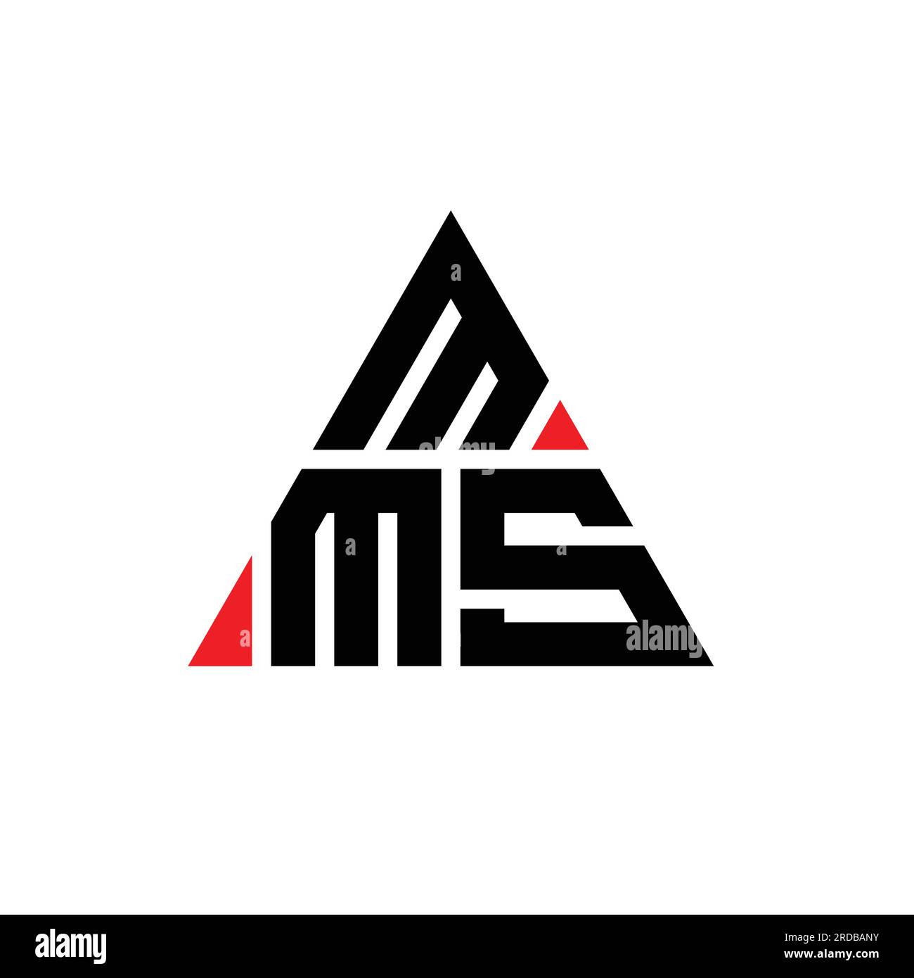 MMS triangle letter logo design with triangle shape. MMS triangle logo ...