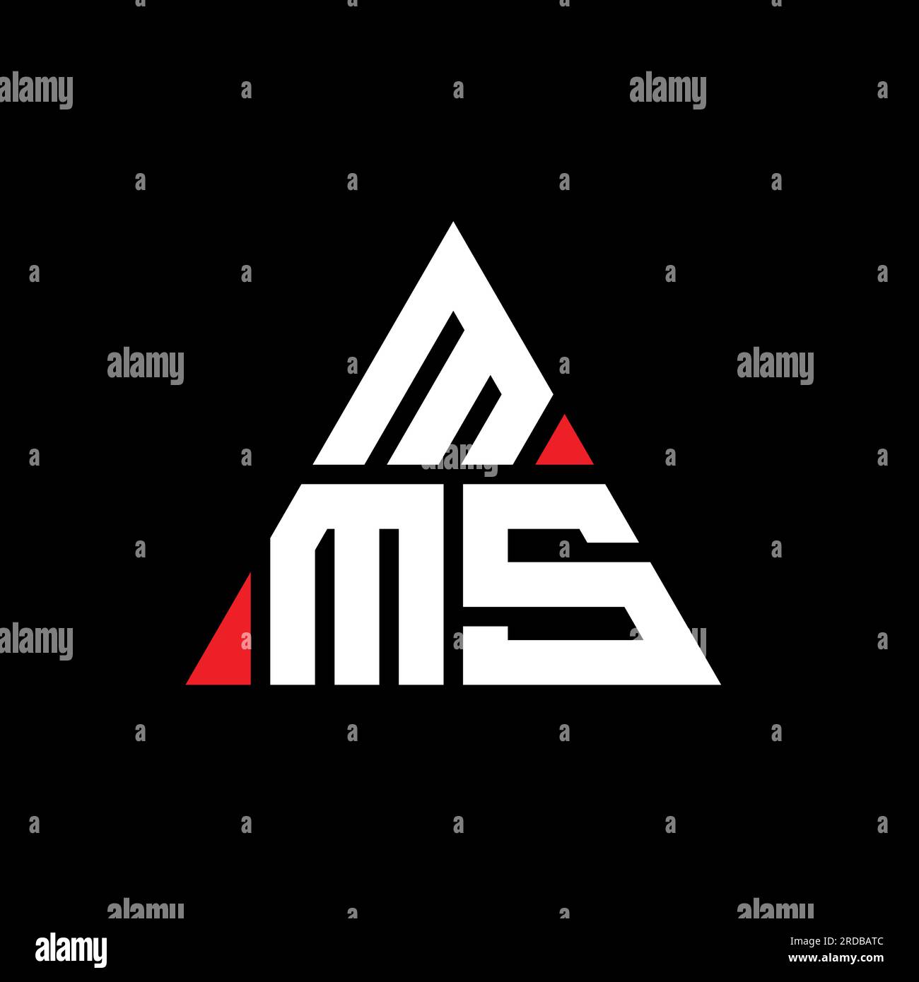 MMS triangle letter logo design with triangle shape. MMS triangle logo ...