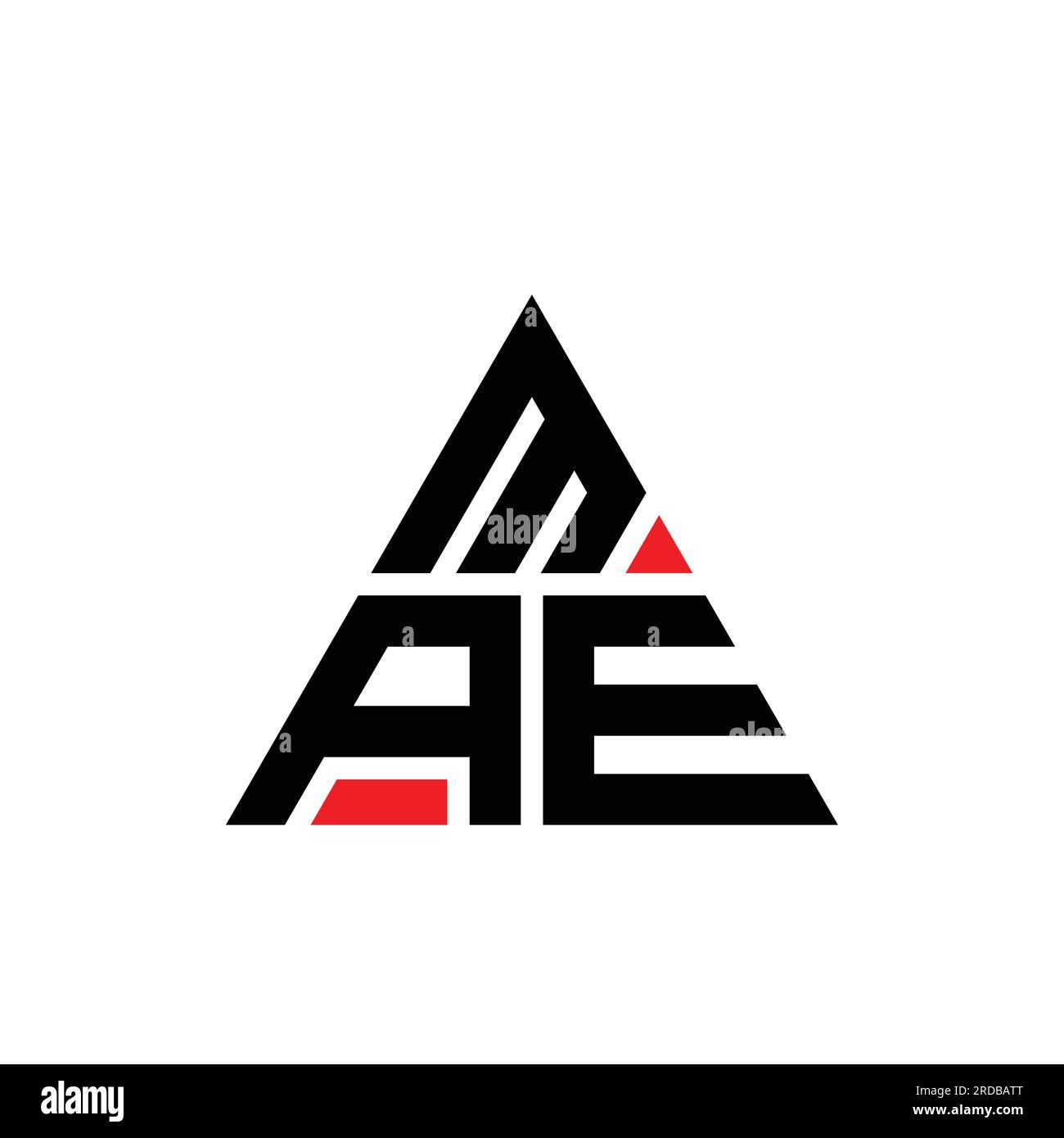 MAE triangle letter logo design with triangle shape. MAE triangle logo ...