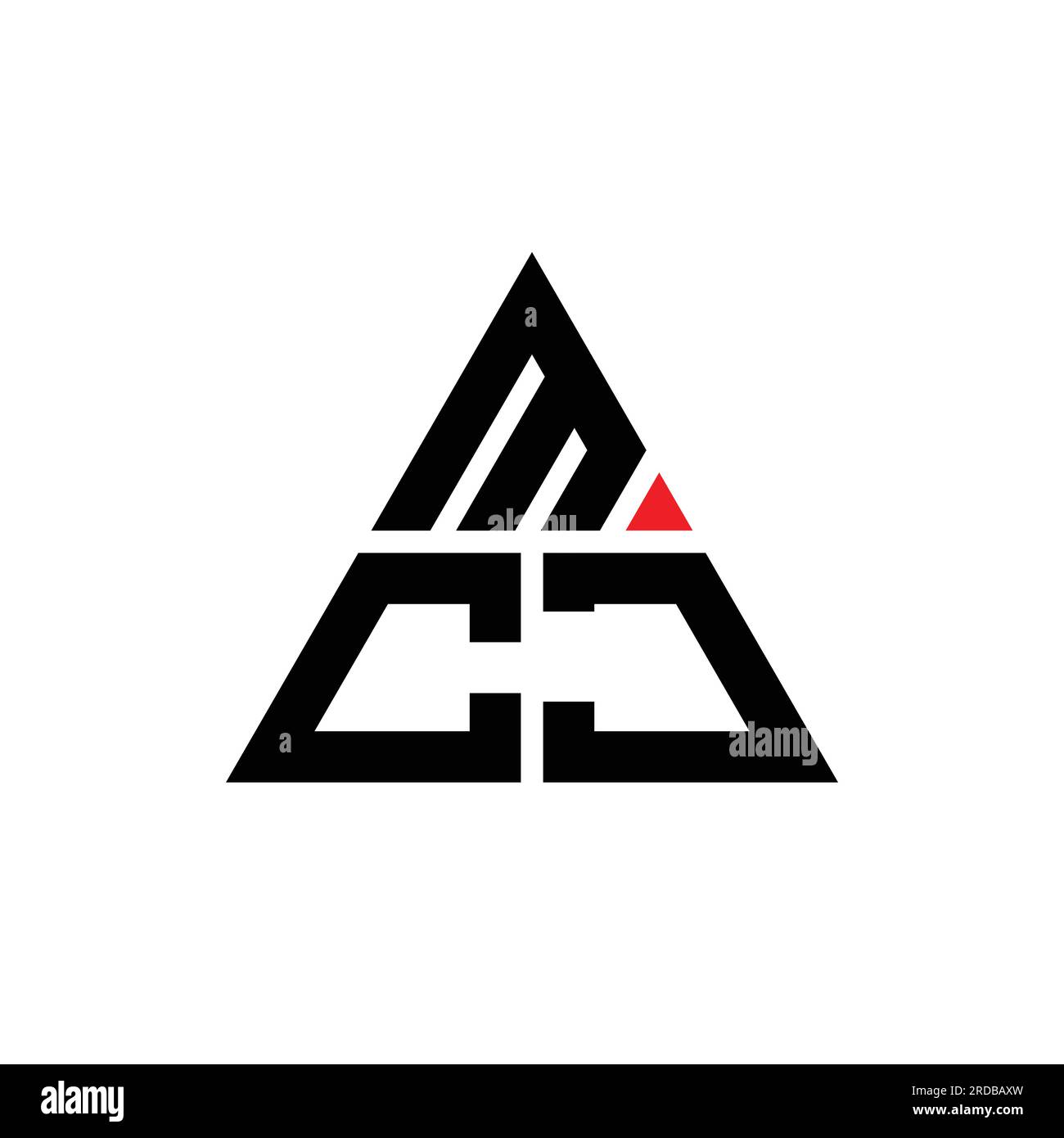 MCJ triangle letter logo design with triangle shape. MCJ triangle logo ...