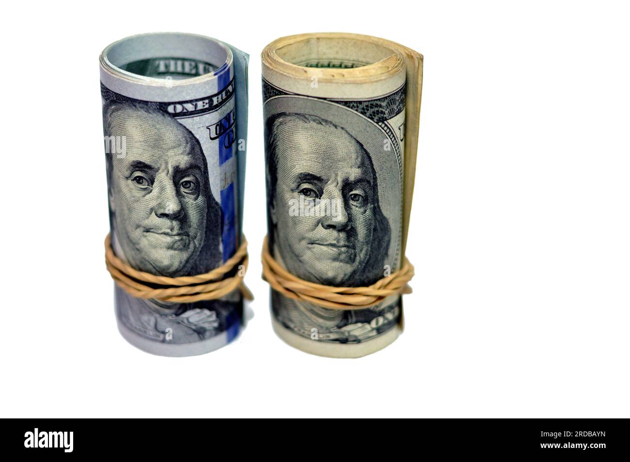 100 dollar bill rolled up Cut Out Stock Images & Pictures - Alamy