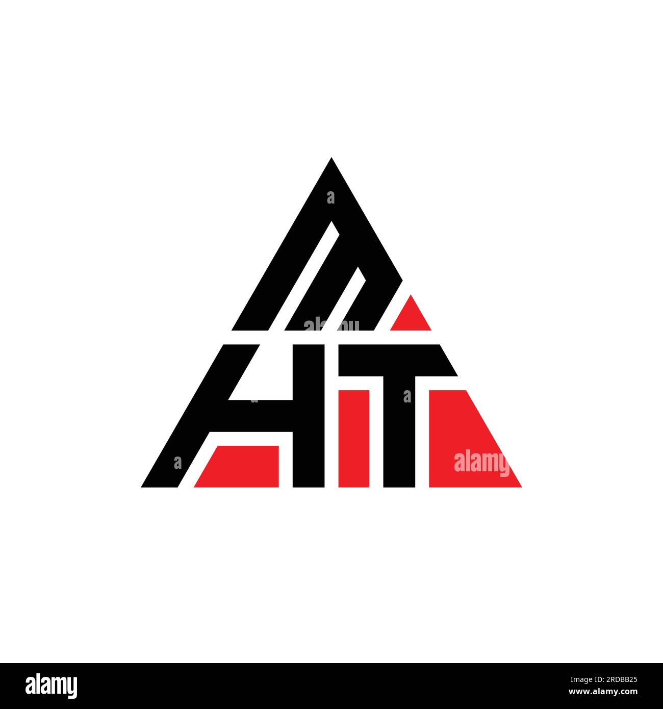 MHT triangle letter logo design with triangle shape. MHT triangle logo ...