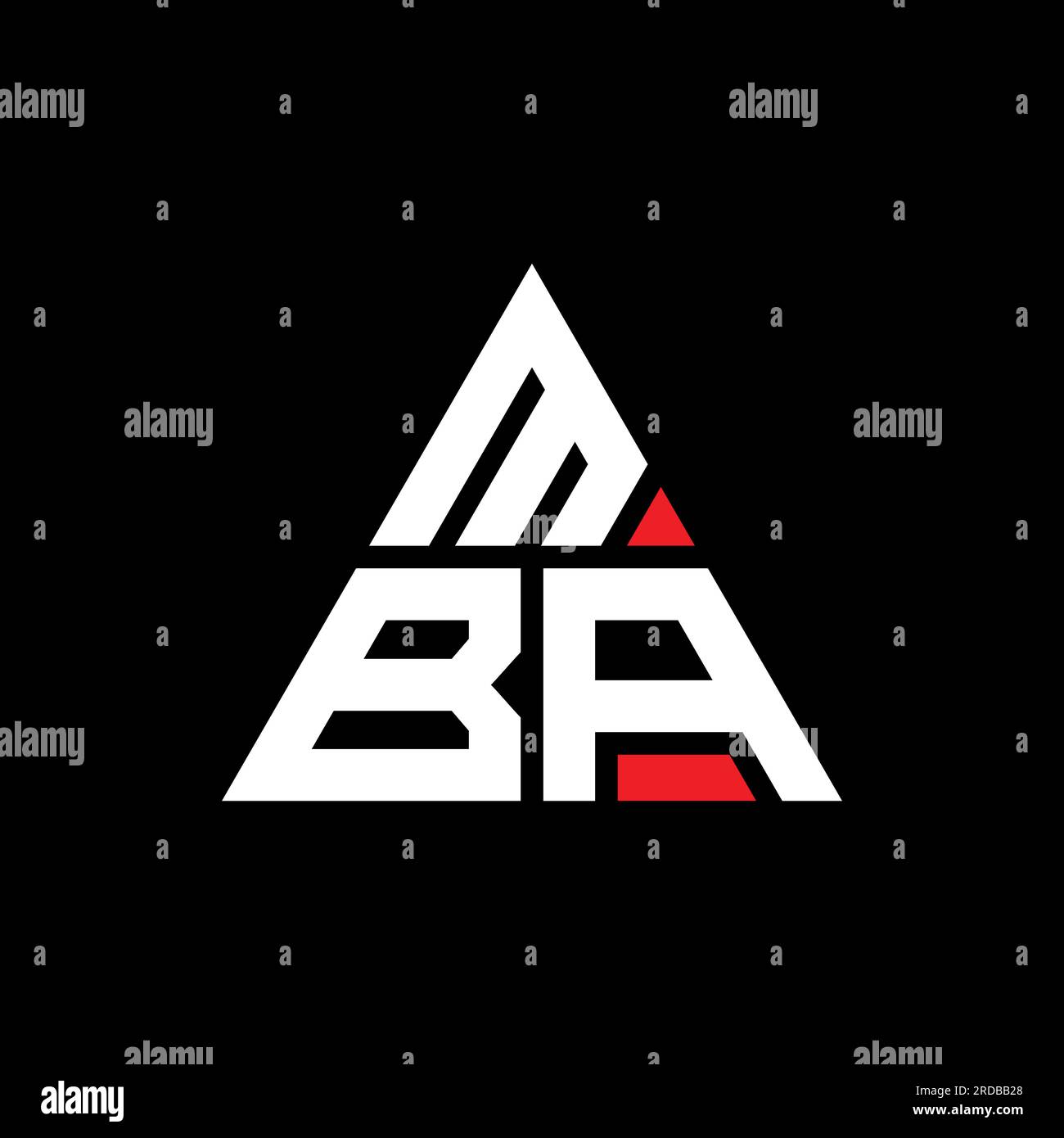 MBA triangle letter logo design with triangle shape. MBA triangle logo ...