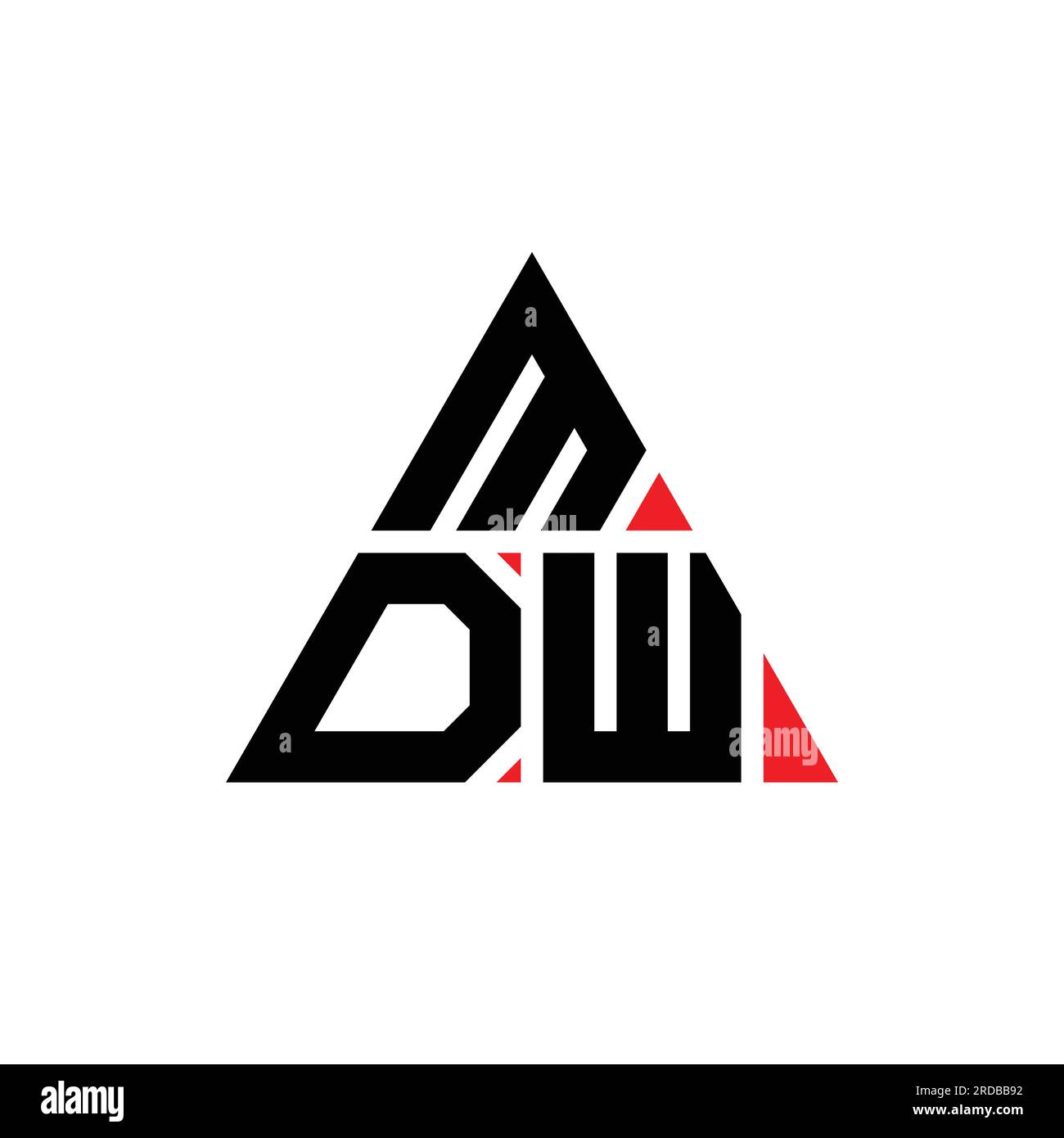 MDW triangle letter logo design with triangle shape. MDW triangle logo ...
