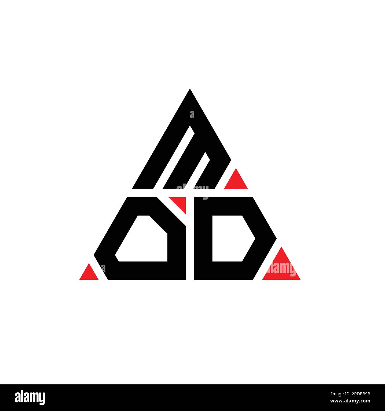 MOD triangle letter logo design with triangle shape. MOD triangle logo ...