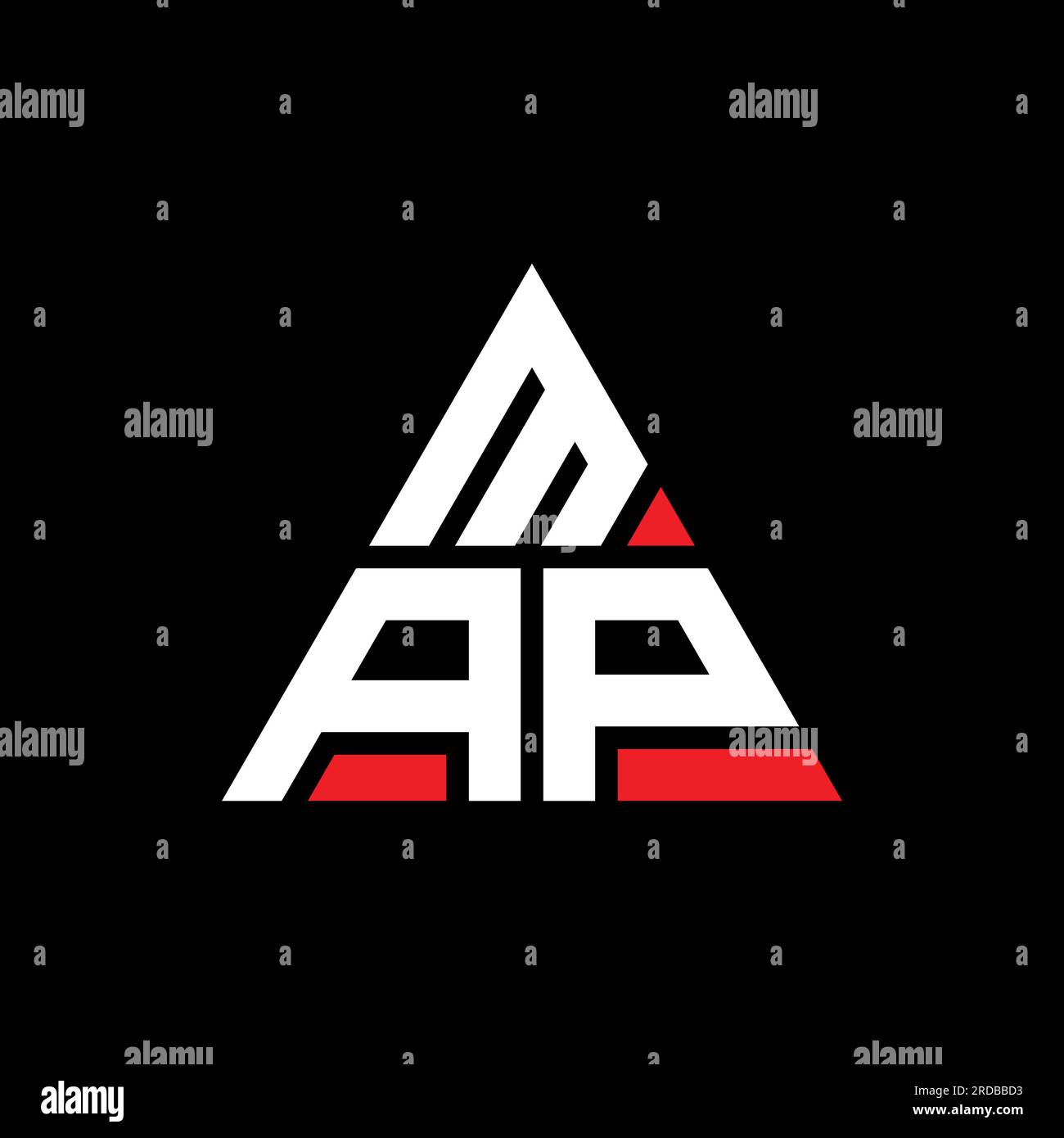 MAP triangle letter logo design with triangle shape. MAP triangle logo ...