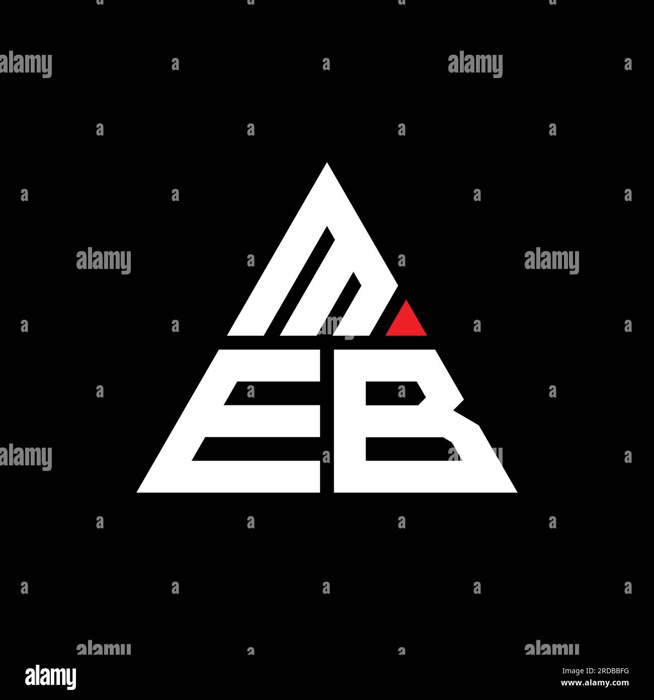 MEB triangle letter logo design with triangle shape. MEB triangle logo ...
