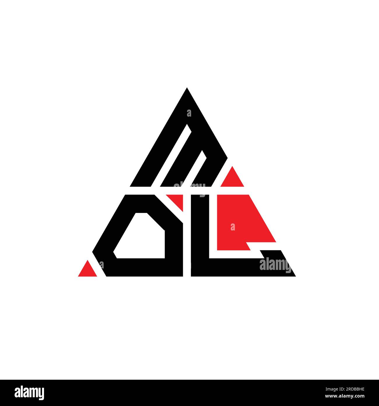 MOL triangle letter logo design with triangle shape. MOL triangle logo ...