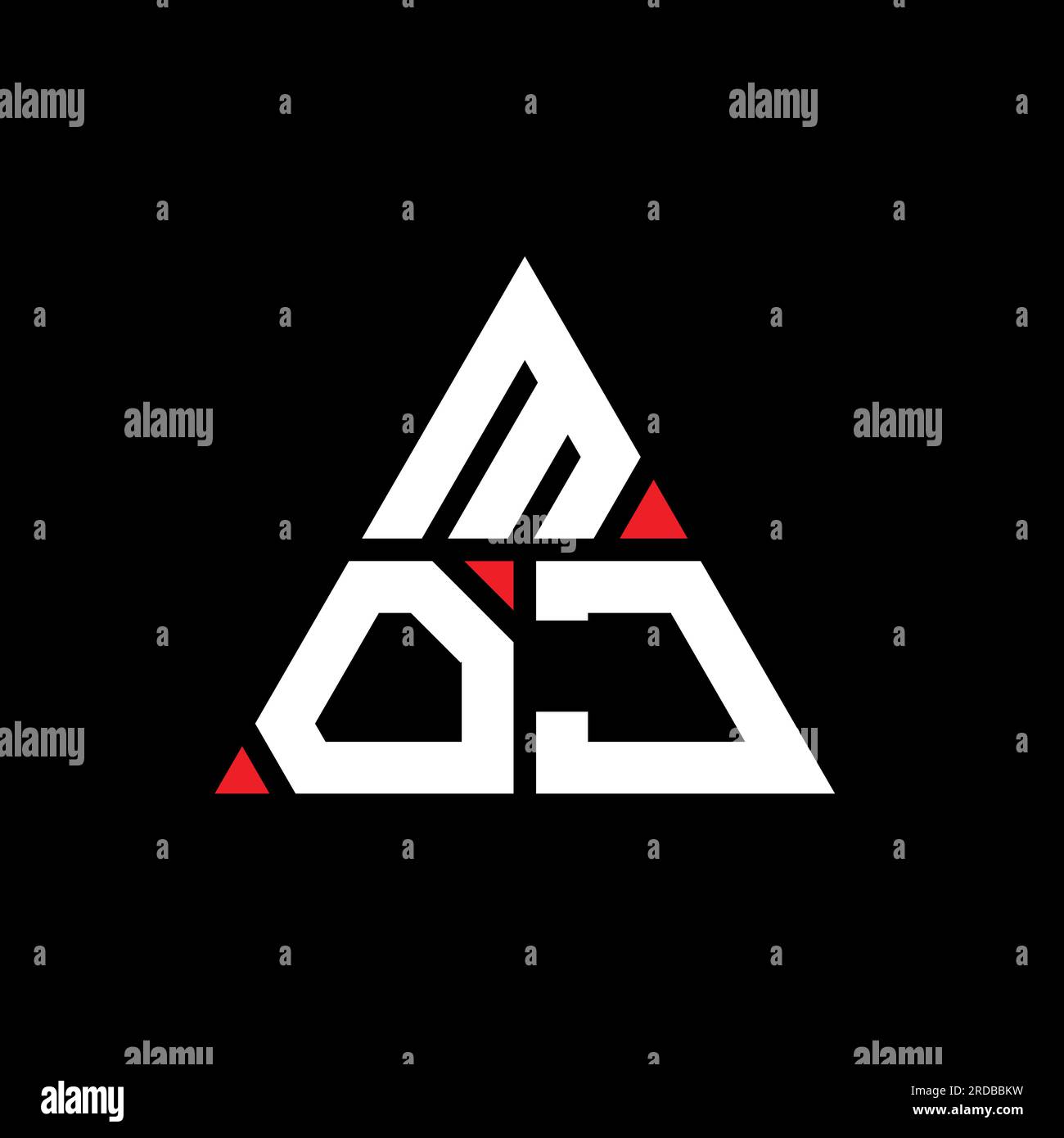 MOJ triangle letter logo design with triangle shape. MOJ triangle logo design monogram. MOJ ...