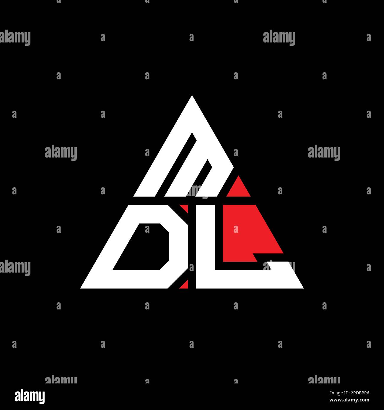 MDL triangle letter logo design with triangle shape. MDL triangle logo ...