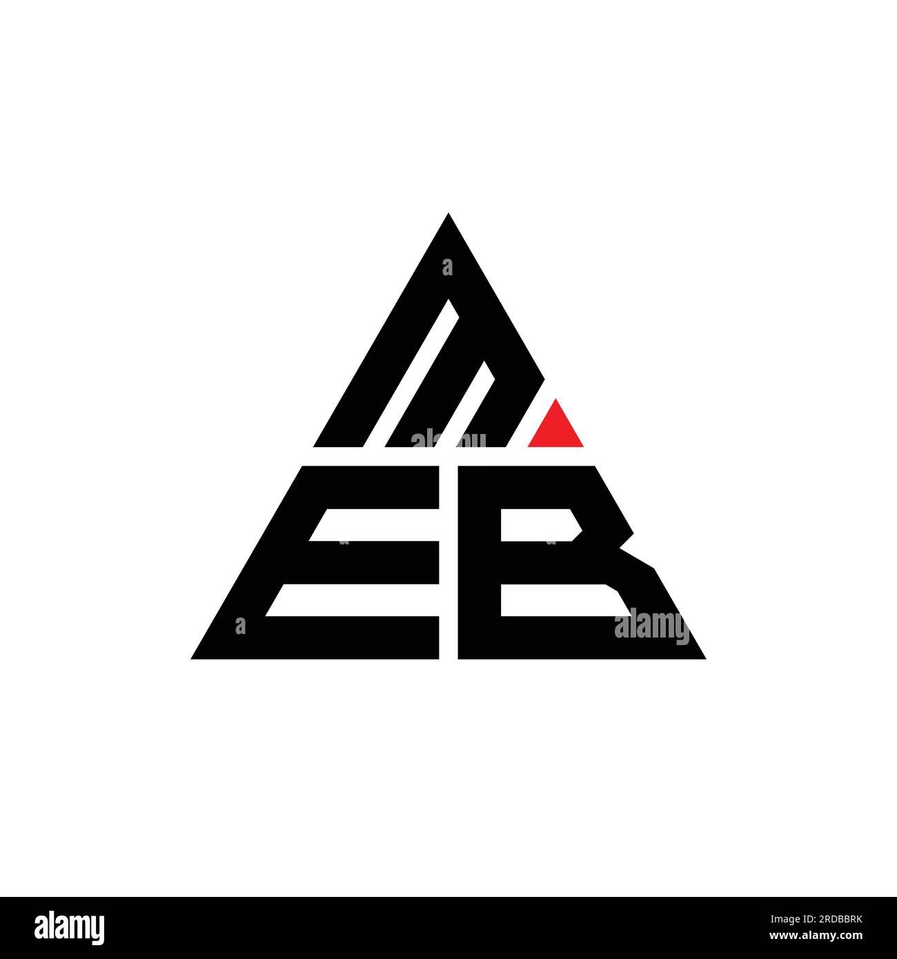 MEB triangle letter logo design with triangle shape. MEB triangle logo ...