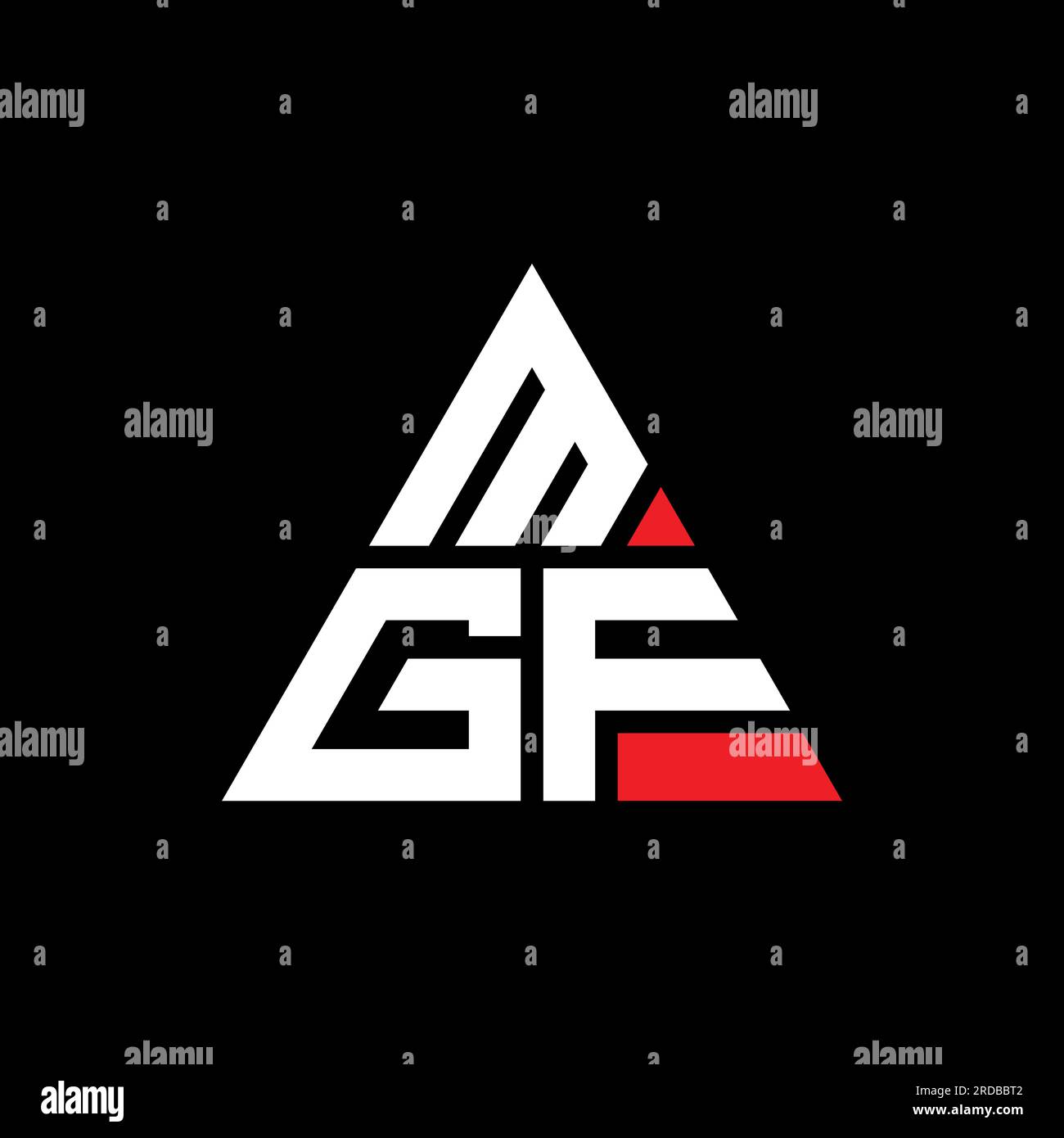 MGF triangle letter logo design with triangle shape. MGF triangle logo ...