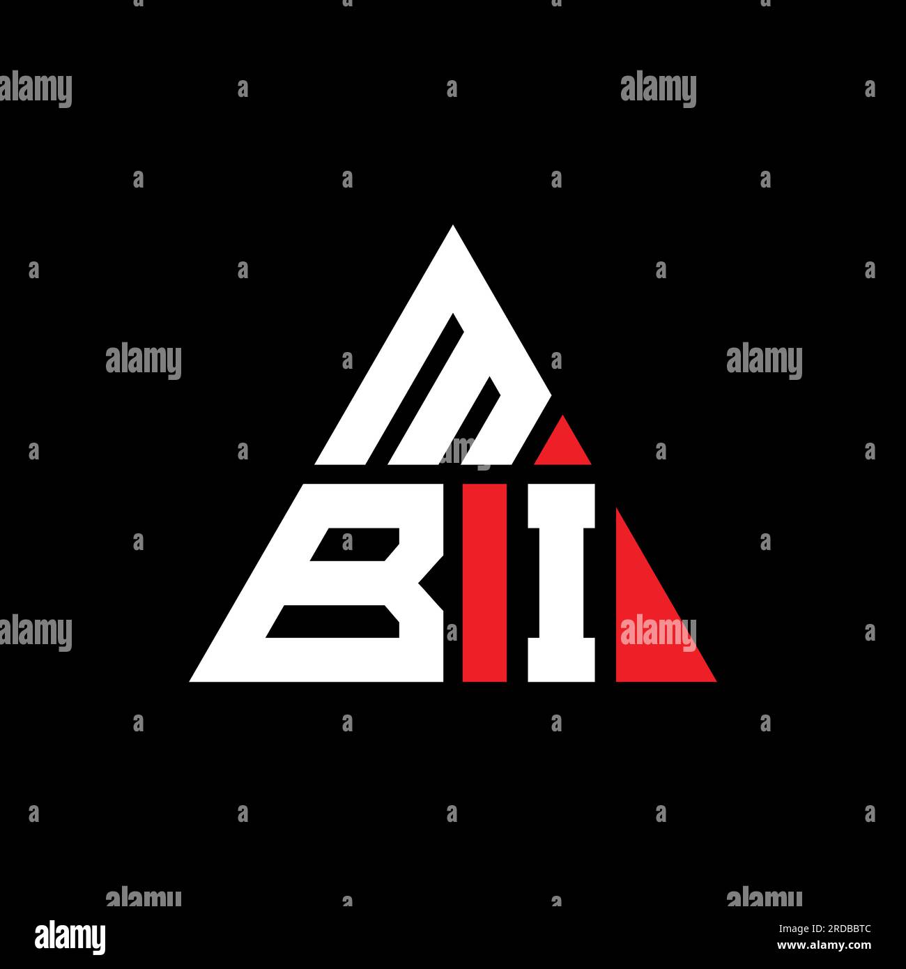 MBI triangle letter logo design with triangle shape. MBI triangle logo ...