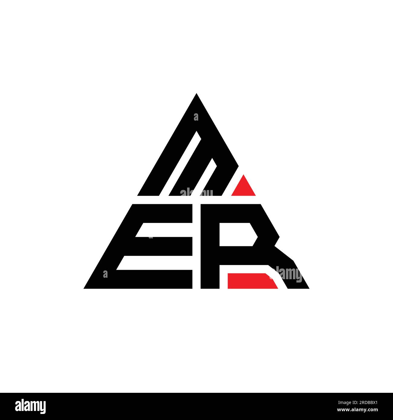 MER triangle letter logo design with triangle shape. MER triangle logo ...