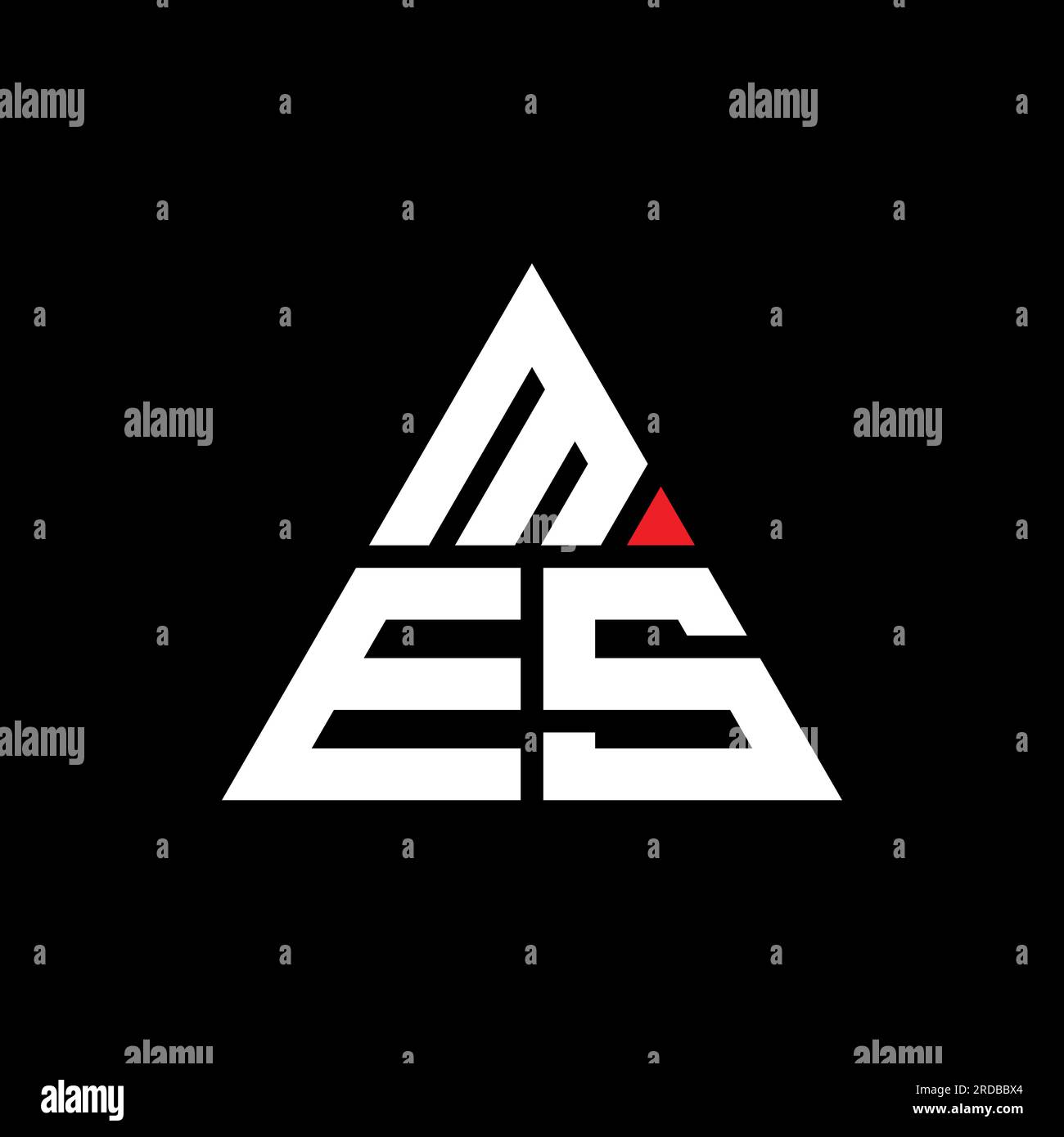 MES triangle letter logo design with triangle shape. MES triangle logo ...
