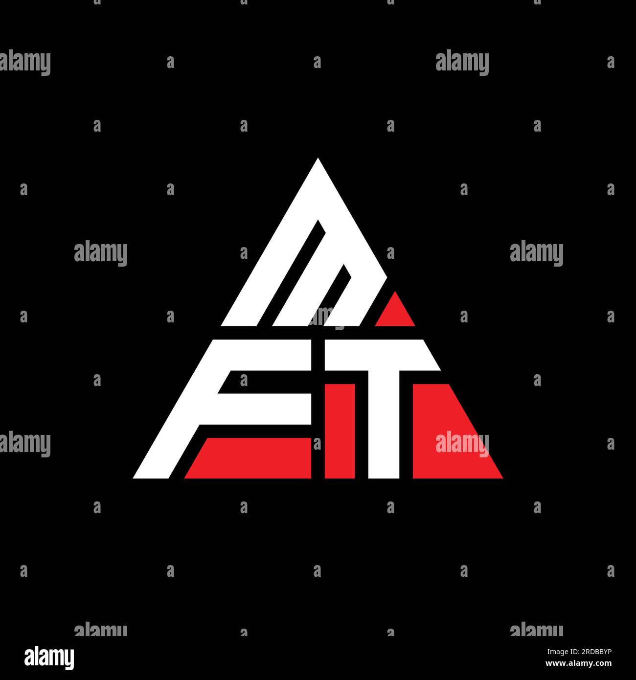 MFT triangle letter logo design with triangle shape. MFT triangle logo ...