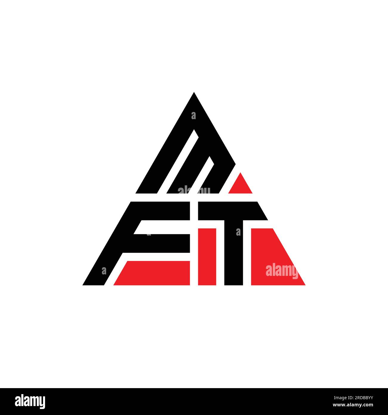 MFT triangle letter logo design with triangle shape. MFT triangle logo ...