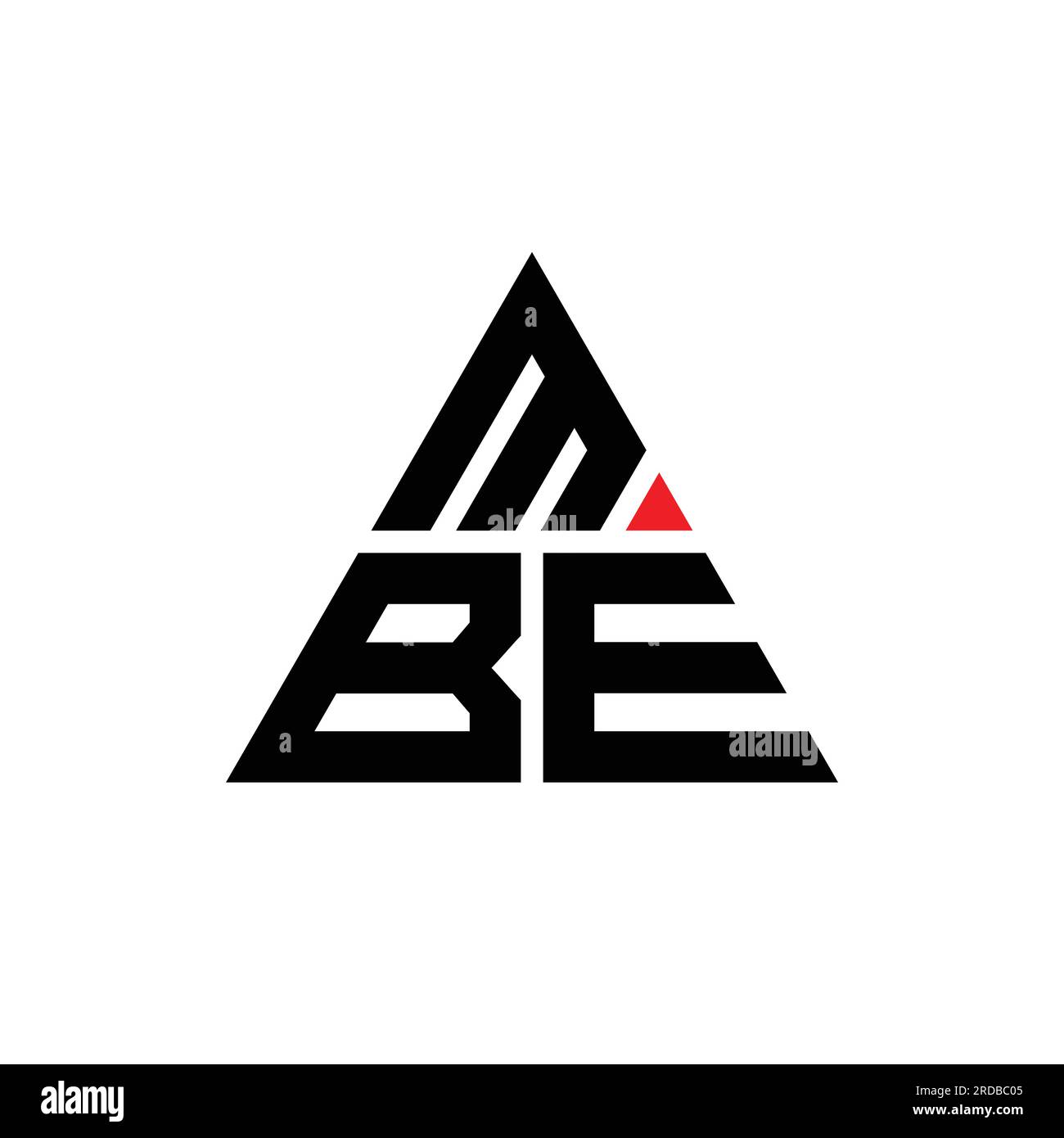 MBE triangle letter logo design with triangle shape. MBE triangle logo ...