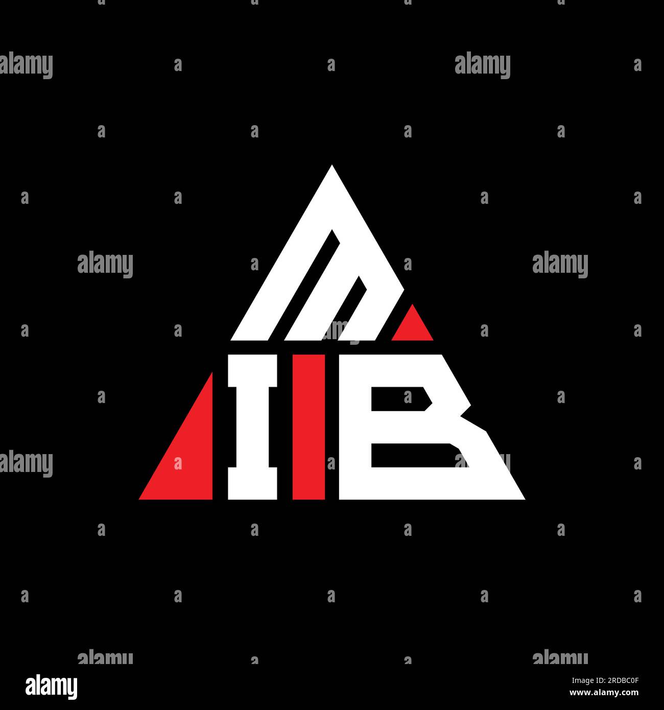 MIB triangle letter logo design with triangle shape. MIB triangle logo design monogram. MIB ...