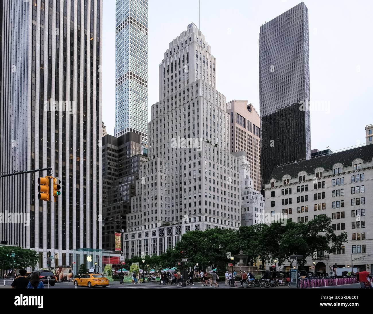 Architectural detail of Grand Army Plaza, a square at the southeast ...