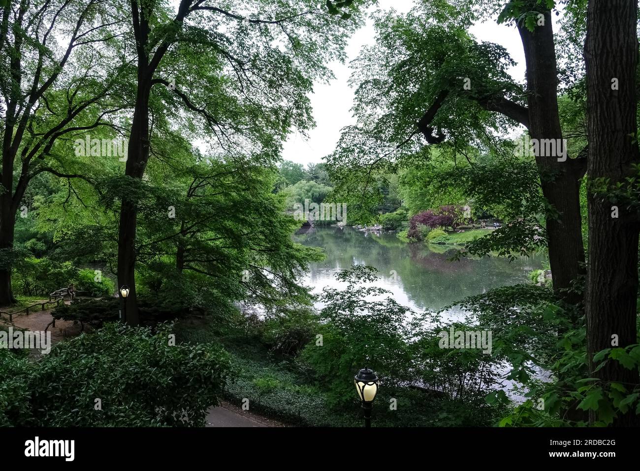 Architectural detail of the Pond, one of seven bodies of water in ...