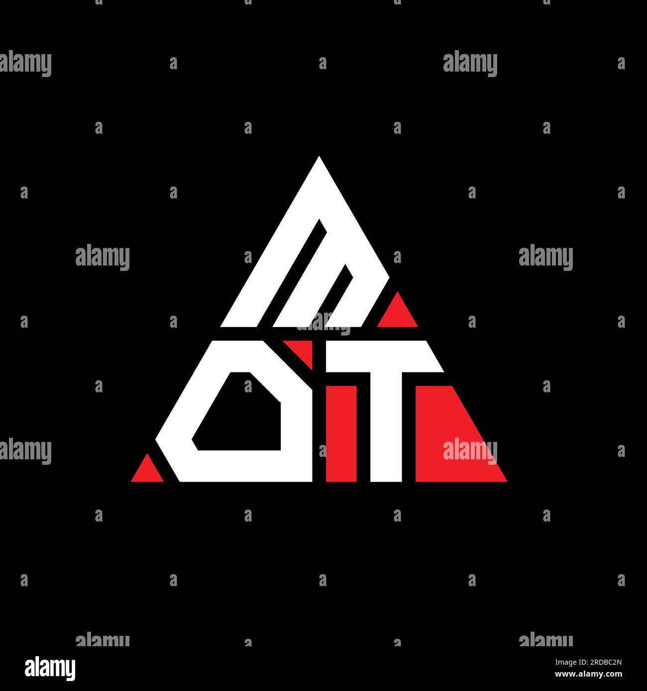 MOT triangle letter logo design with triangle shape. MOT triangle logo design monogram. MOT ...