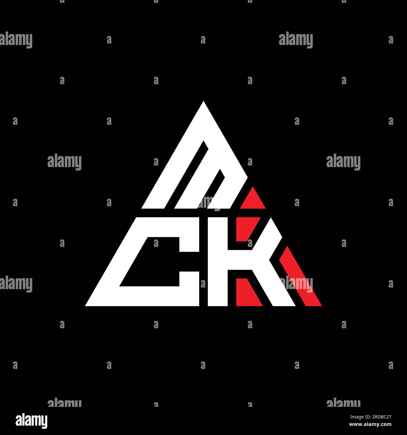 MCK triangle letter logo design with triangle shape. MCK triangle logo ...