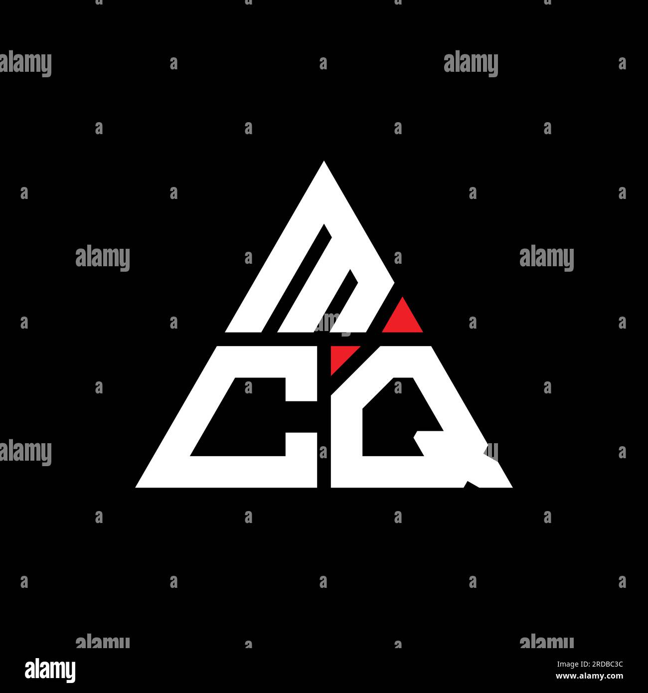 MCQ triangle letter logo design with triangle shape. MCQ triangle logo ...