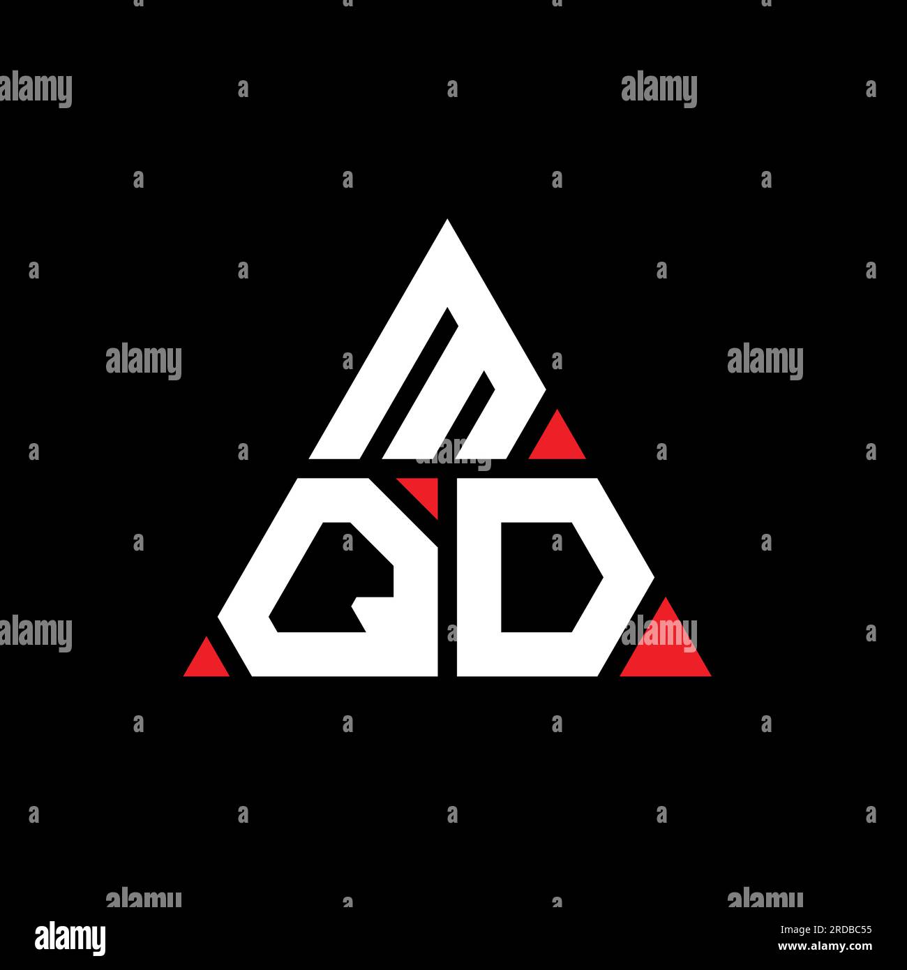 MQD triangle letter logo design with triangle shape. MQD triangle logo ...