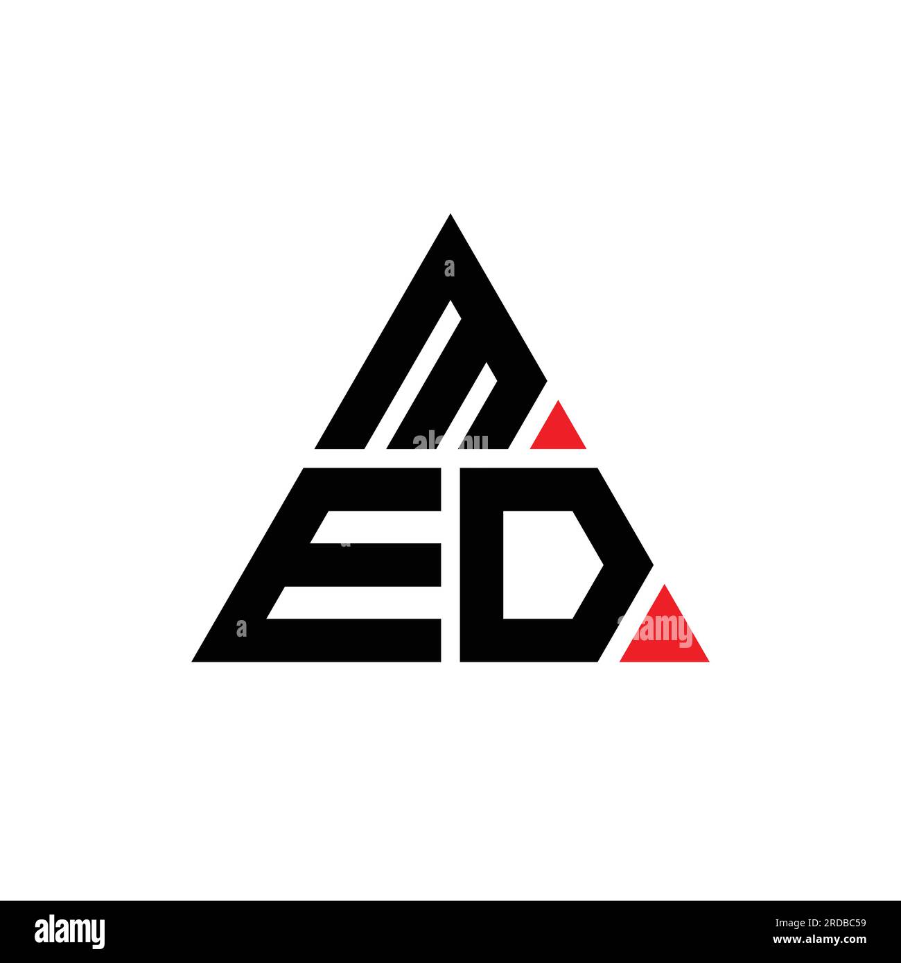 MED triangle letter logo design with triangle shape. MED triangle logo ...