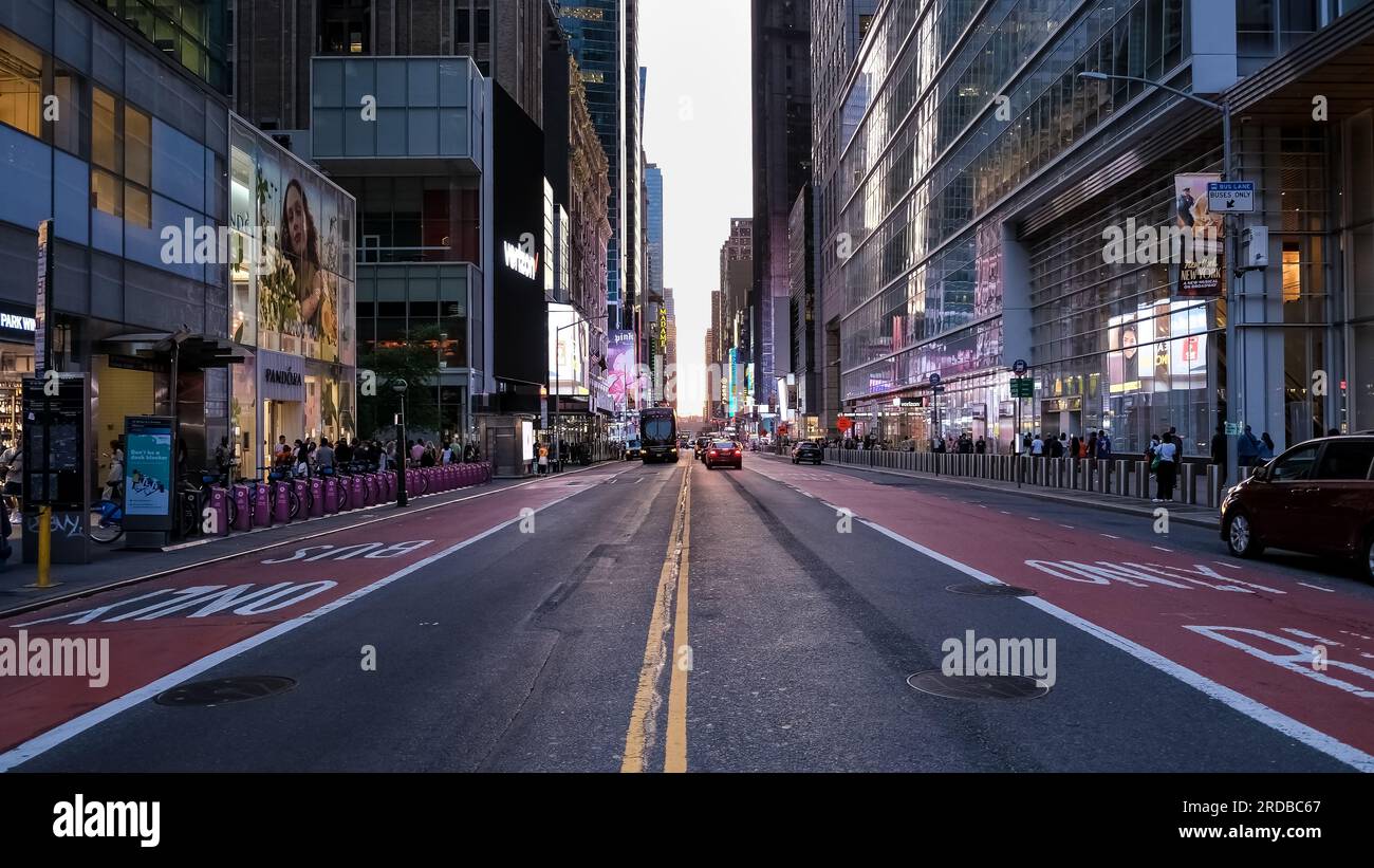 Architectural detail of 42nd Street, a major crosstown street in the ...