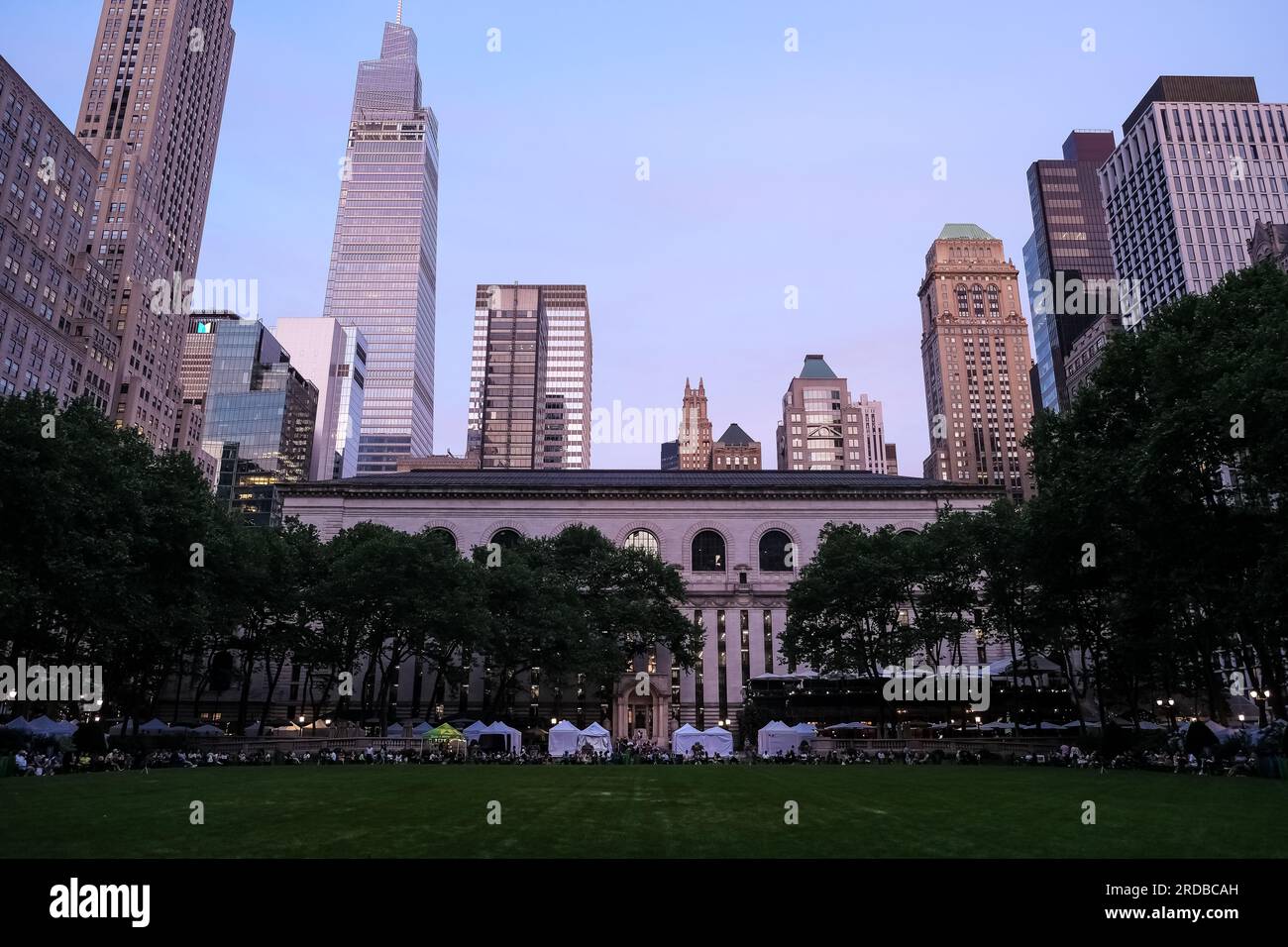 Architectural detail of Bryant Park, a public park located in the New ...