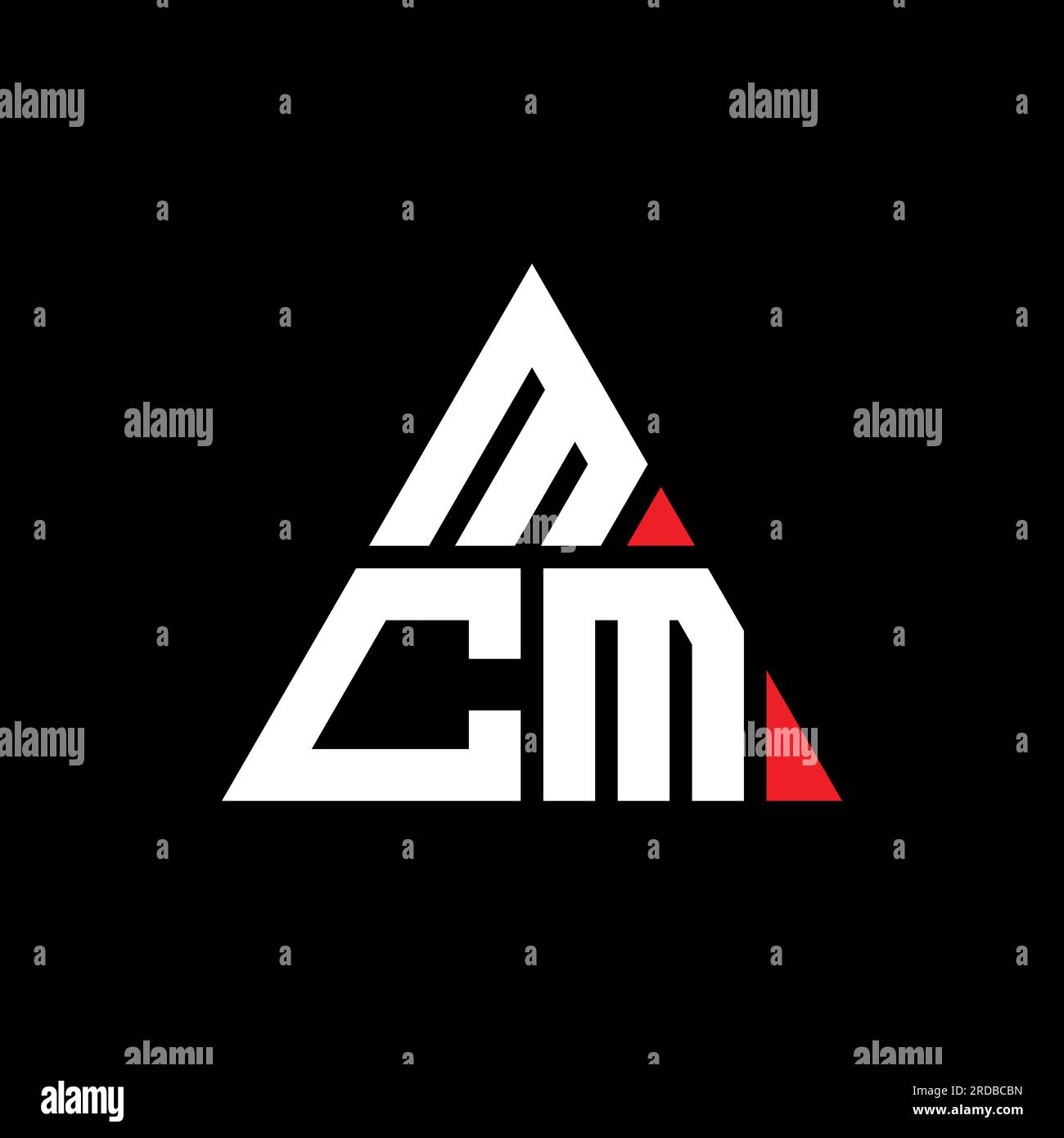MCM triangle letter logo design with triangle shape. MCM triangle logo ...