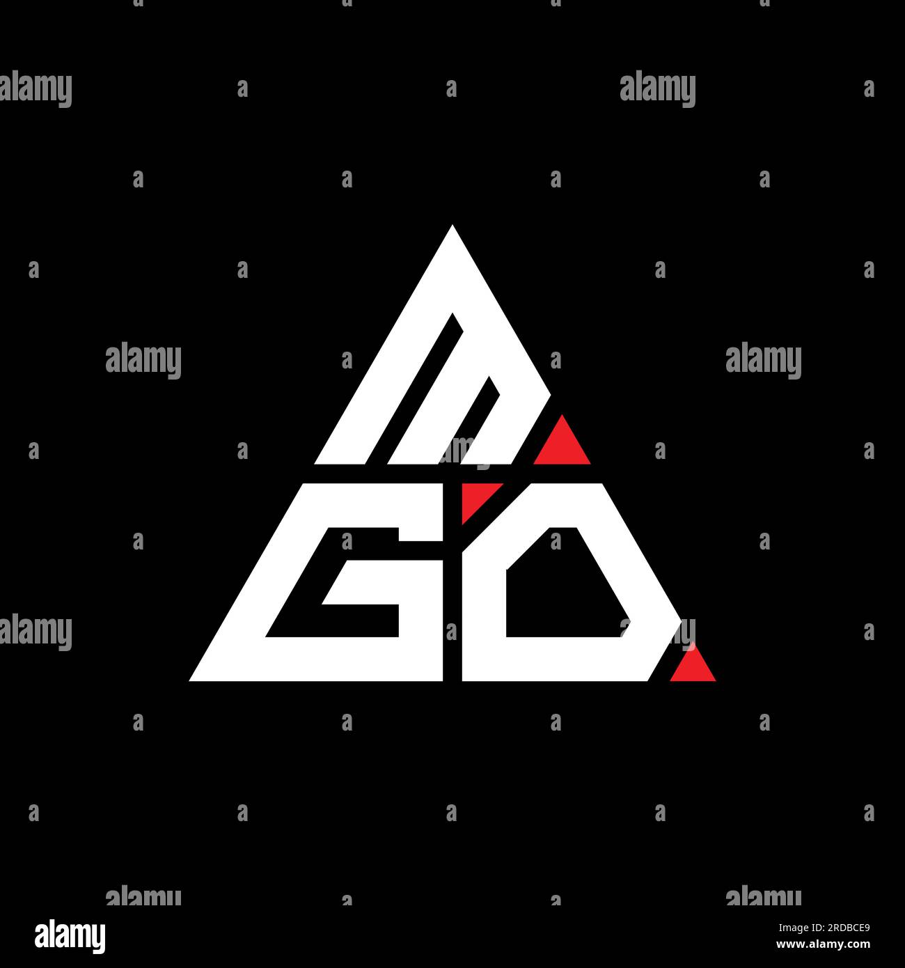 MGO triangle letter logo design with triangle shape. MGO triangle logo ...