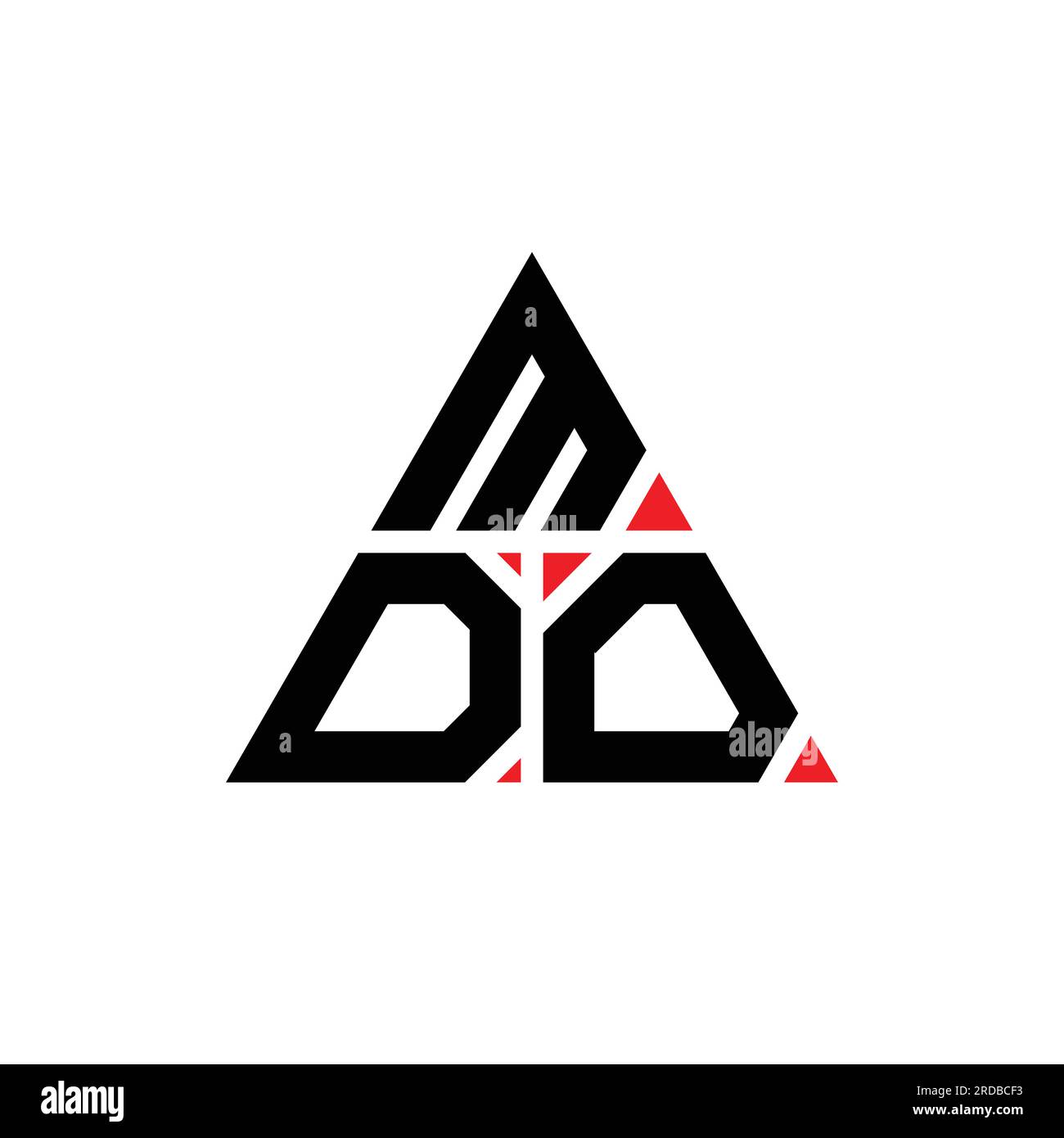 MDO triangle letter logo design with triangle shape. MDO triangle logo ...